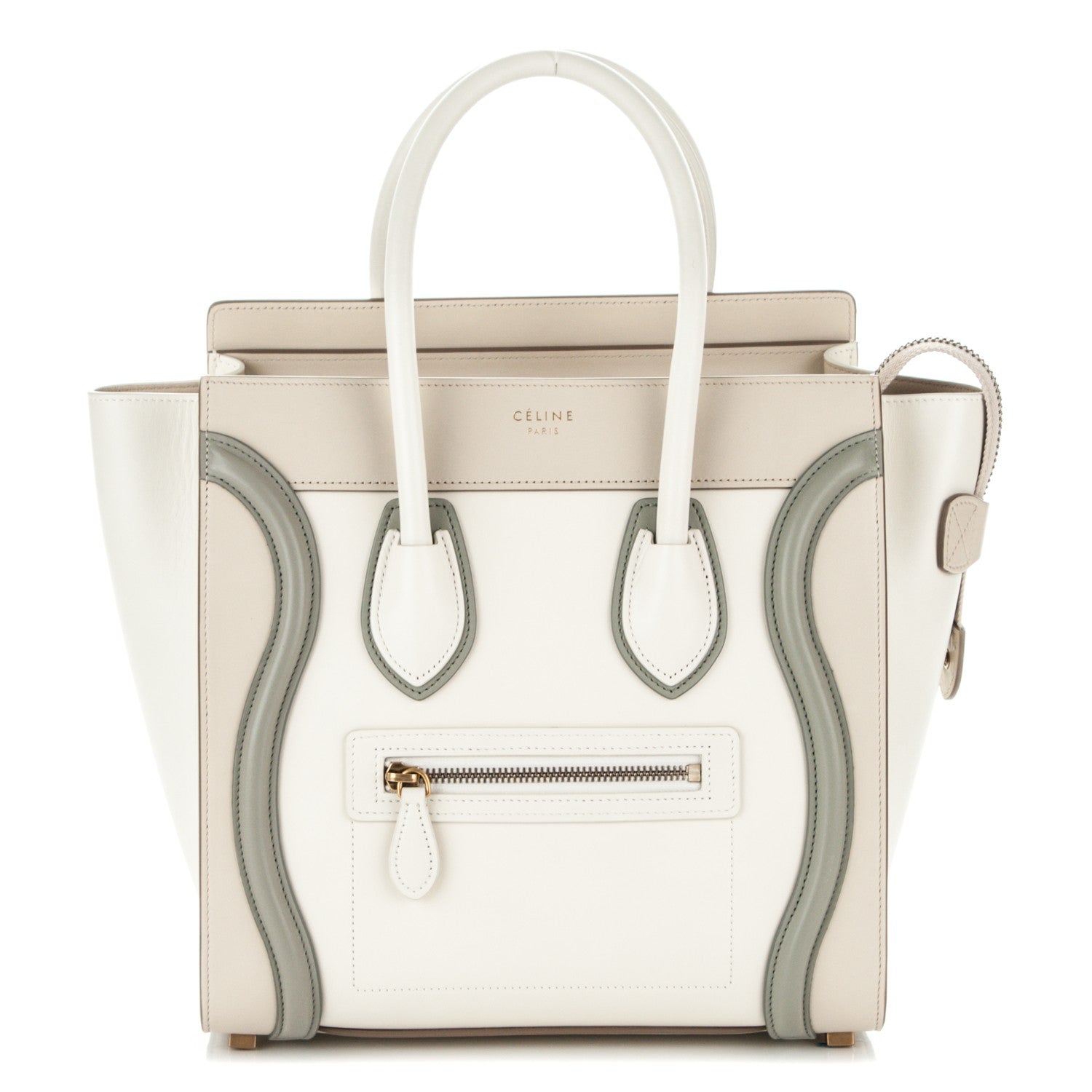 Celine Shiny Smooth Calfskin Micro Tri-Color Luggage Natural 180005 ...