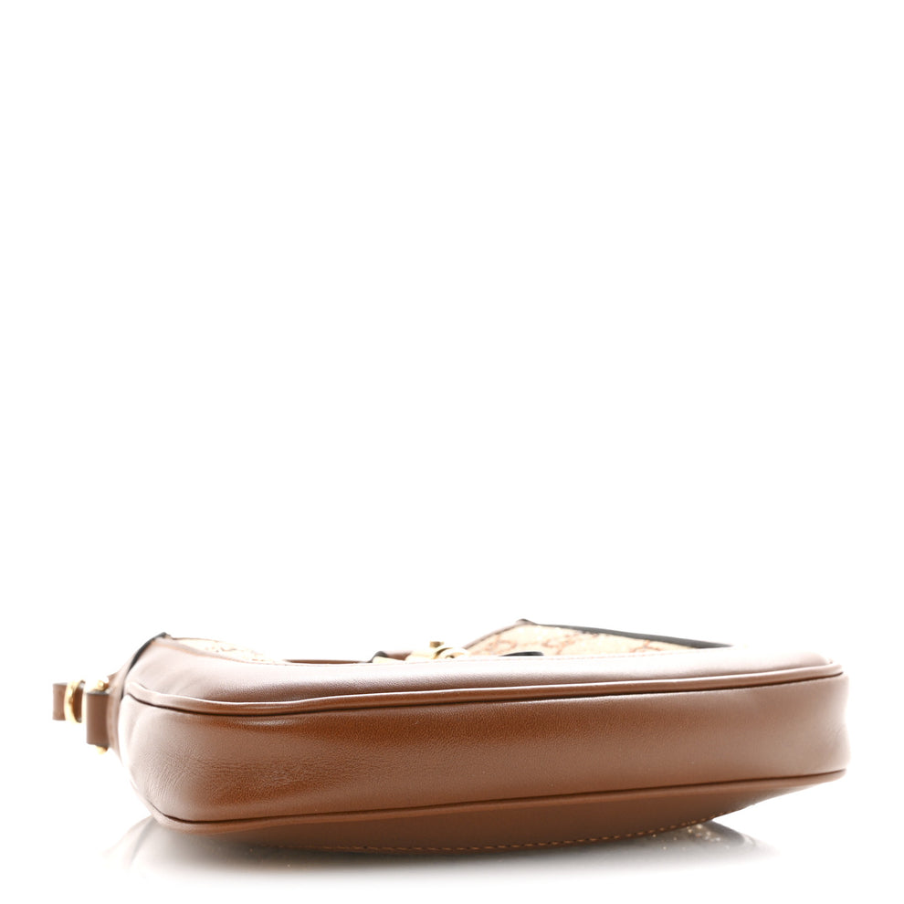 Gucci New Canvas Charisma Calfskin Crystal GG Monogram Mini Jackie 1961 ...