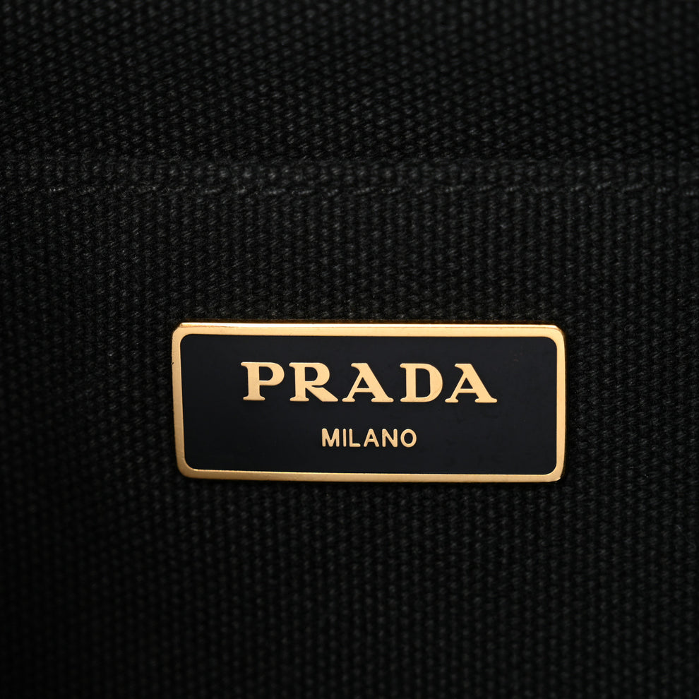 Prada Canapa Logo Tote Black 1871828 – FASHIONPHILE