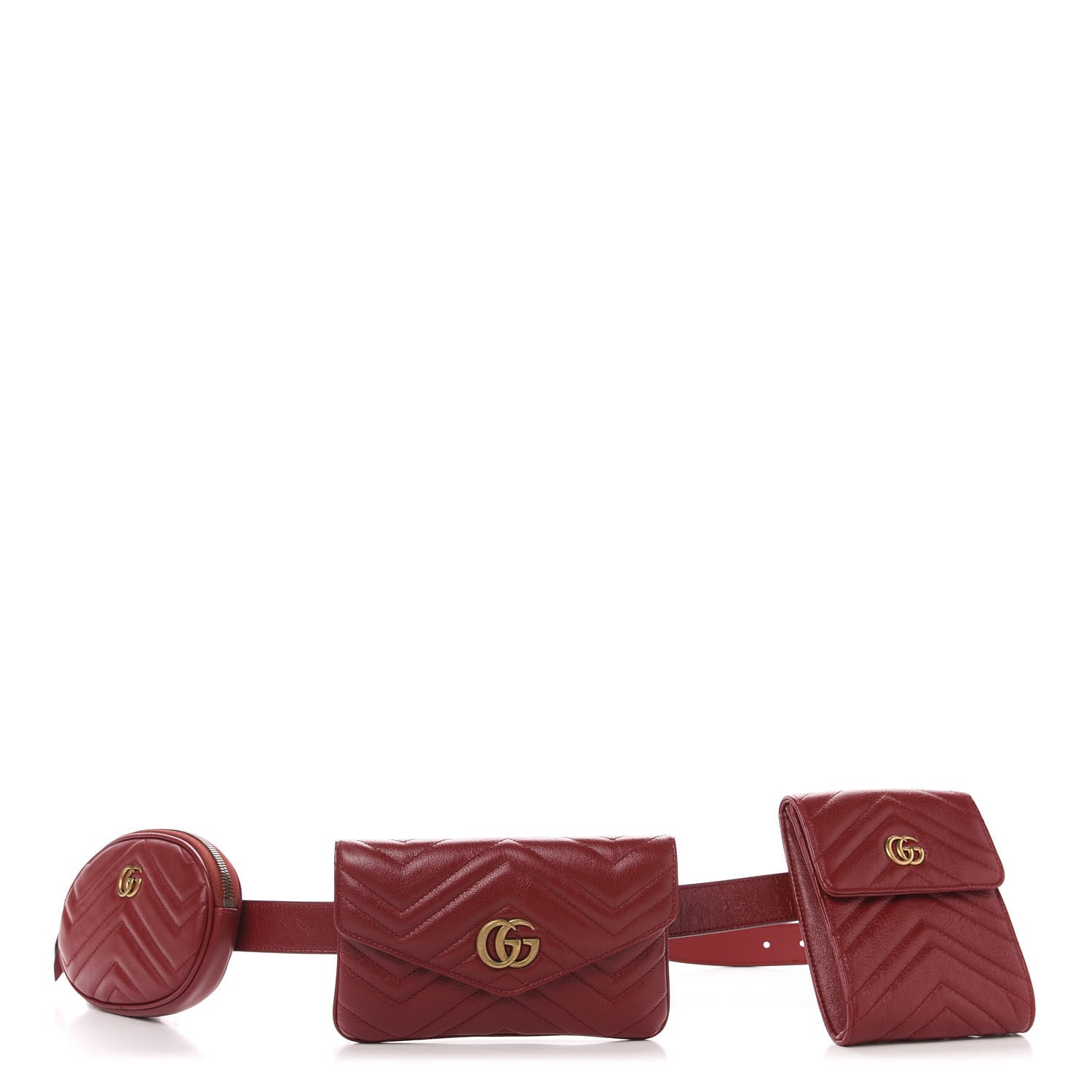 Gucci Azalea Calfskin Matelasse GG Marmont Multi Belt Bag 85 34 ...