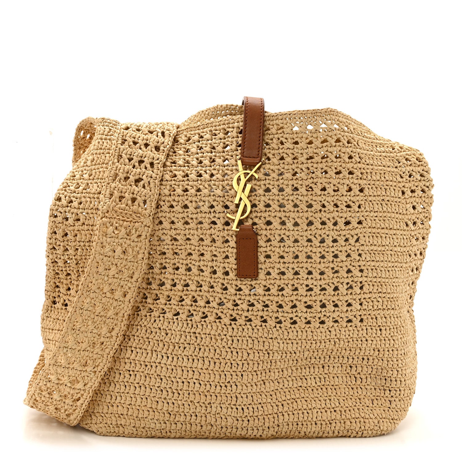 Saint Laurent Raffia Monogram Hobo Naturale 1785782 – FASHIONPHILE