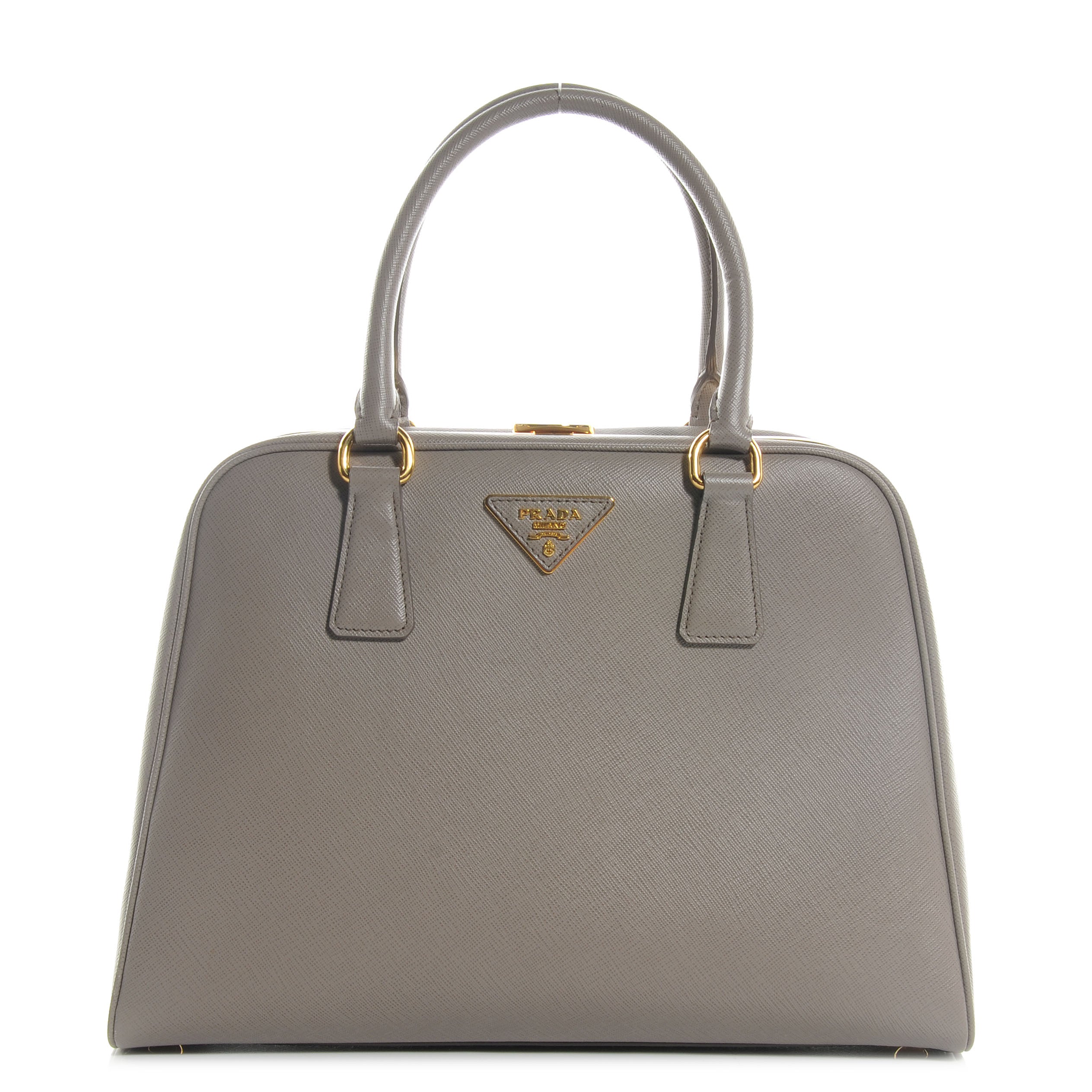 Prada Saffiano Lux Pyramid Bag Argilla 59086 – FASHIONPHILE