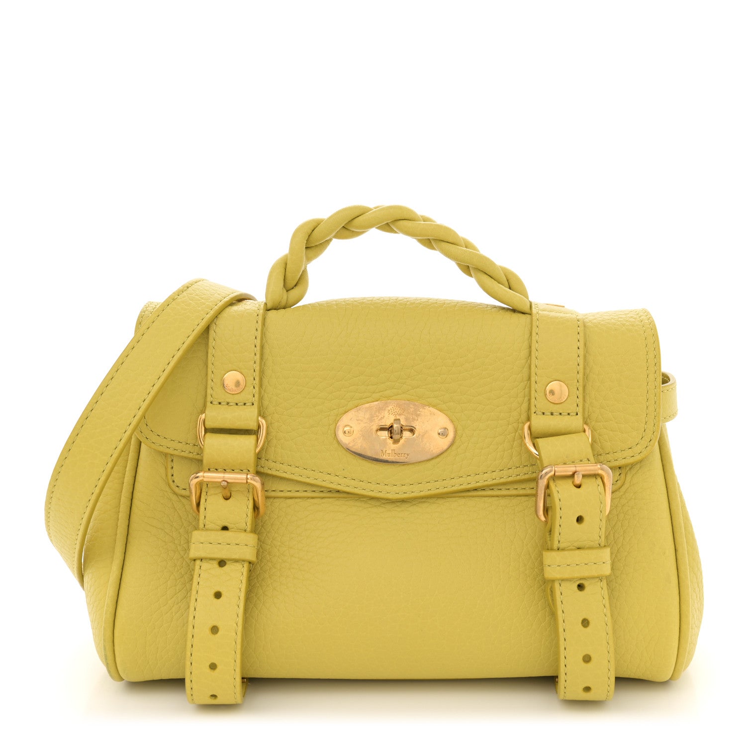 Mulberry Heavy Grain Mini Alexa Meadow Green 1605995 – FASHIONPHILE