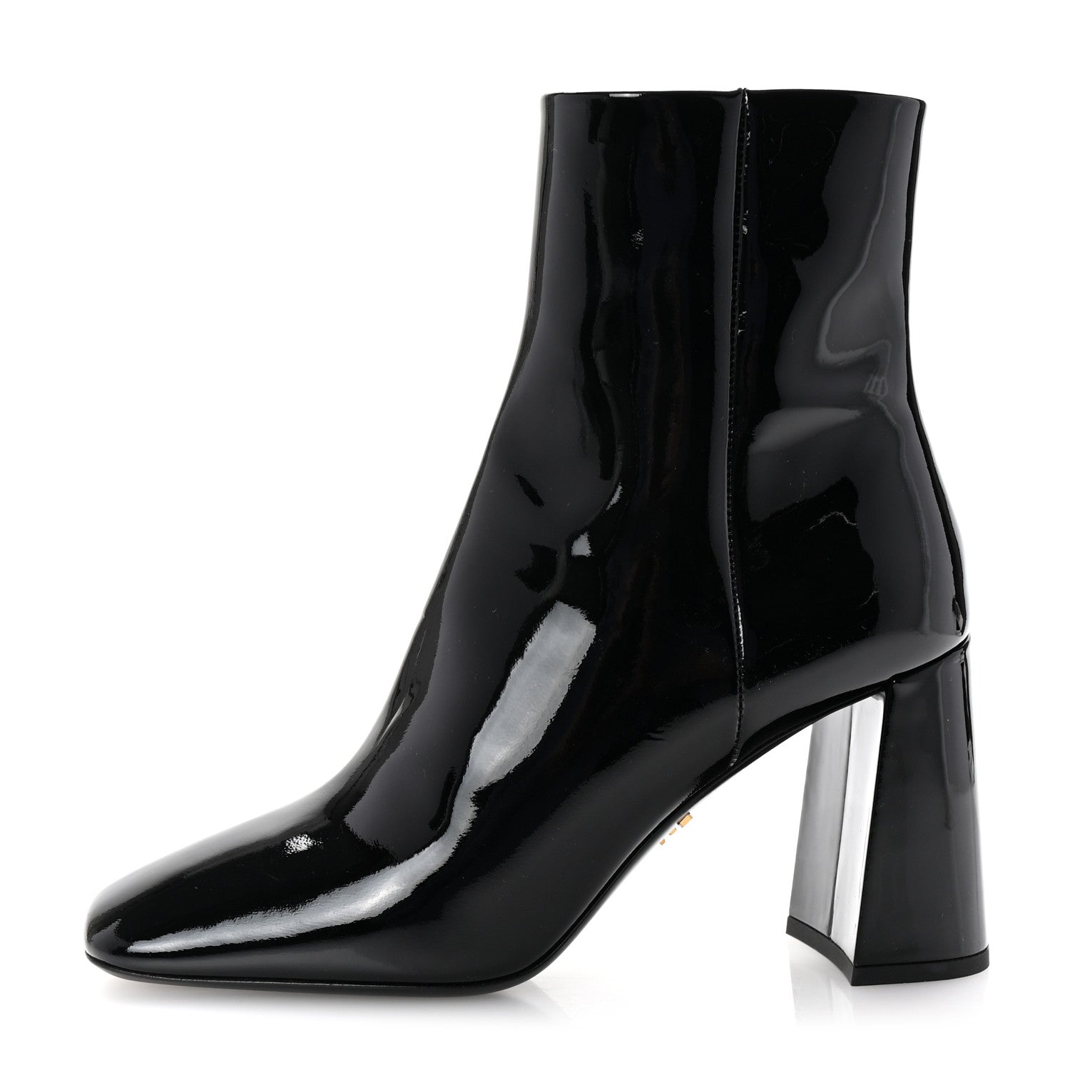 Prada Vernice Square Ankle Boots 35 Black 1683962 – FASHIONPHILE
