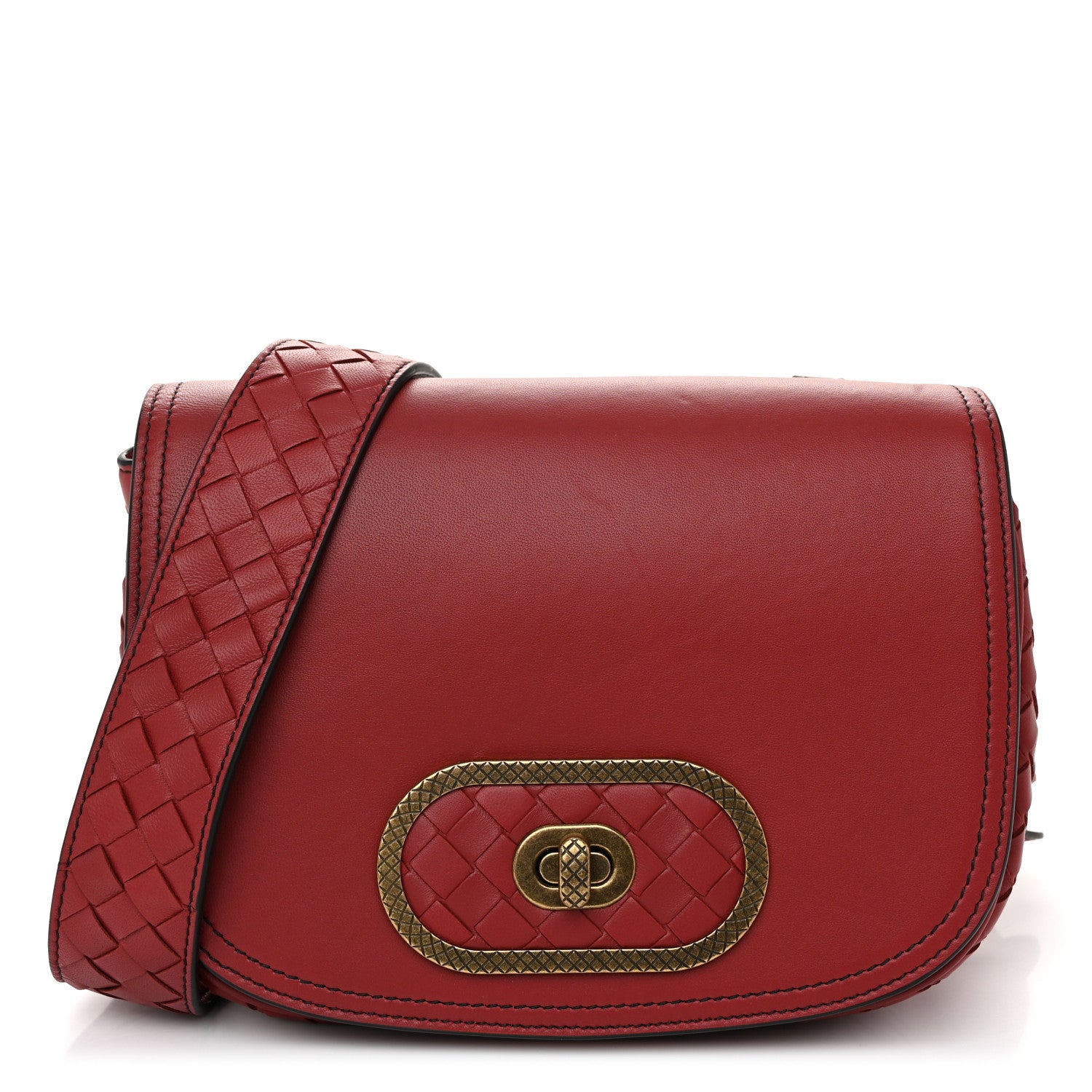 Bottega Veneta Smooth Nappa Intrecciato BV Luna Crossbody Satchel ...