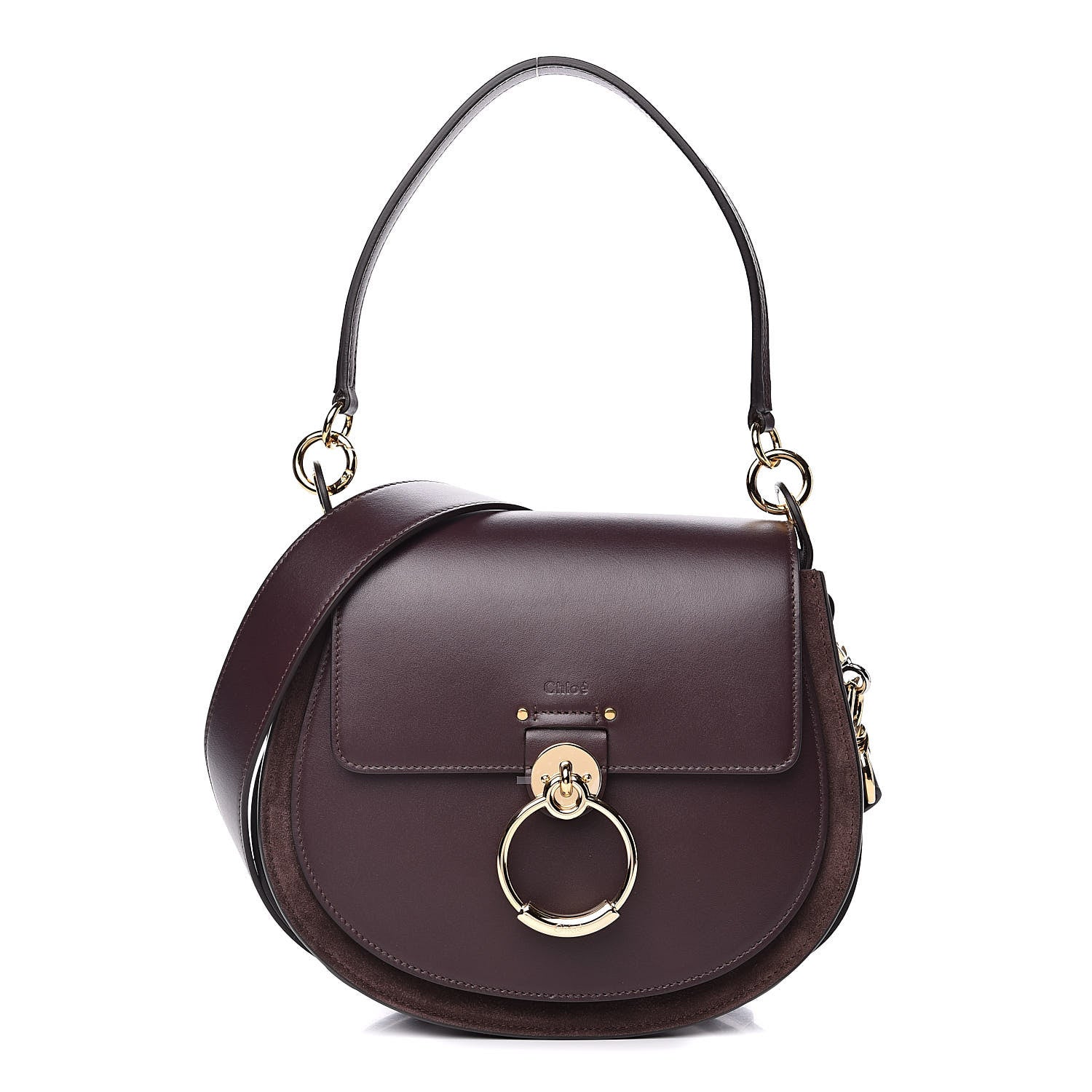 Chloe Calfskin Large Tess Bag Black Raisin 520669 – FASHIONPHILE