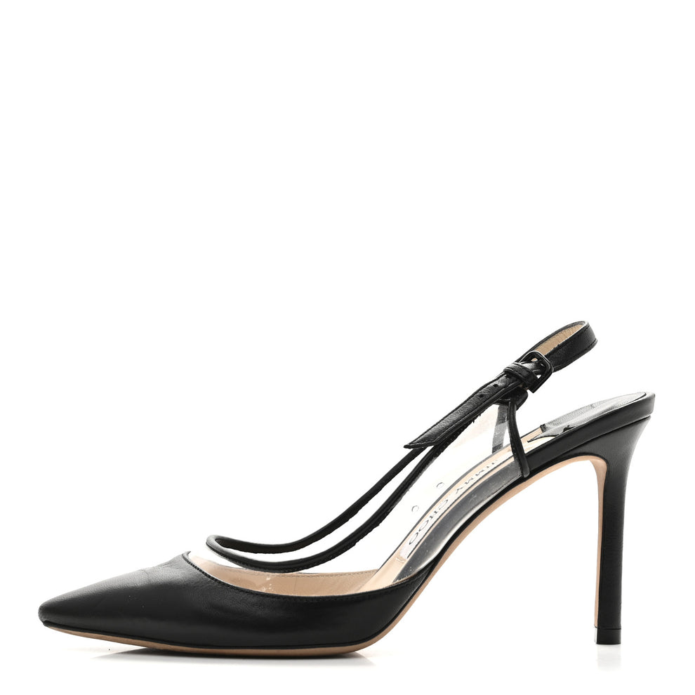 Jimmy Choo Kid PVC Erin 85 Pumps 37 Black 1772498 – FASHIONPHILE