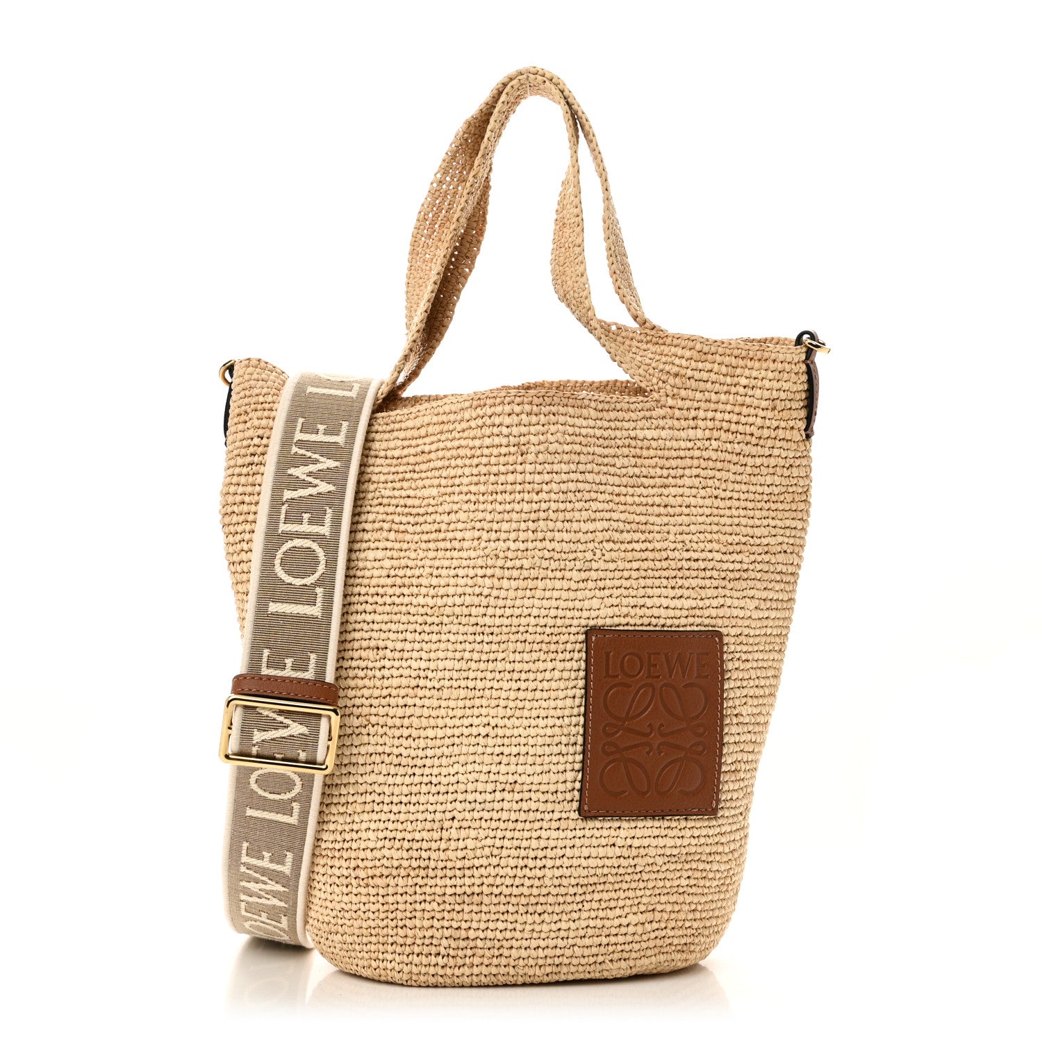 Loewe Raffia Mini Slit Tote Bag Natural Tan 1753200 – FASHIONPHILE