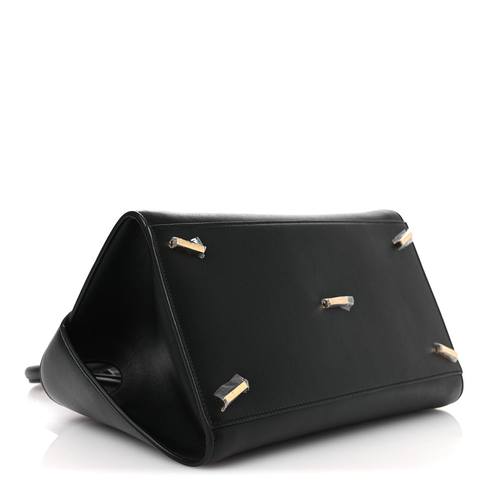 Salvatore Ferragamo Calfskin Medium Hug Soft Bicolor Shoulder Bag Black ...