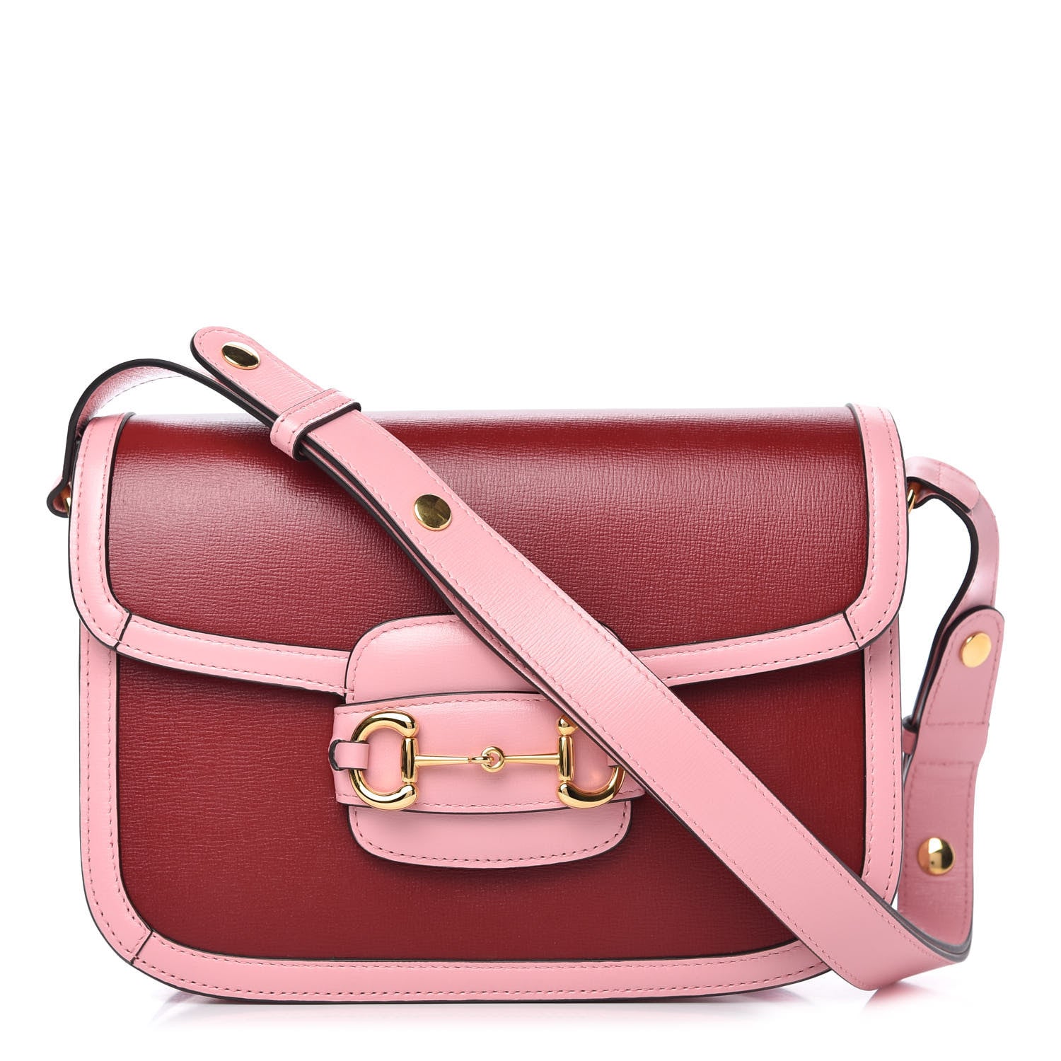 Gucci Azalea Calfskin Horsebit 1955 Shoulder Bag New Cherry Red Wild ...