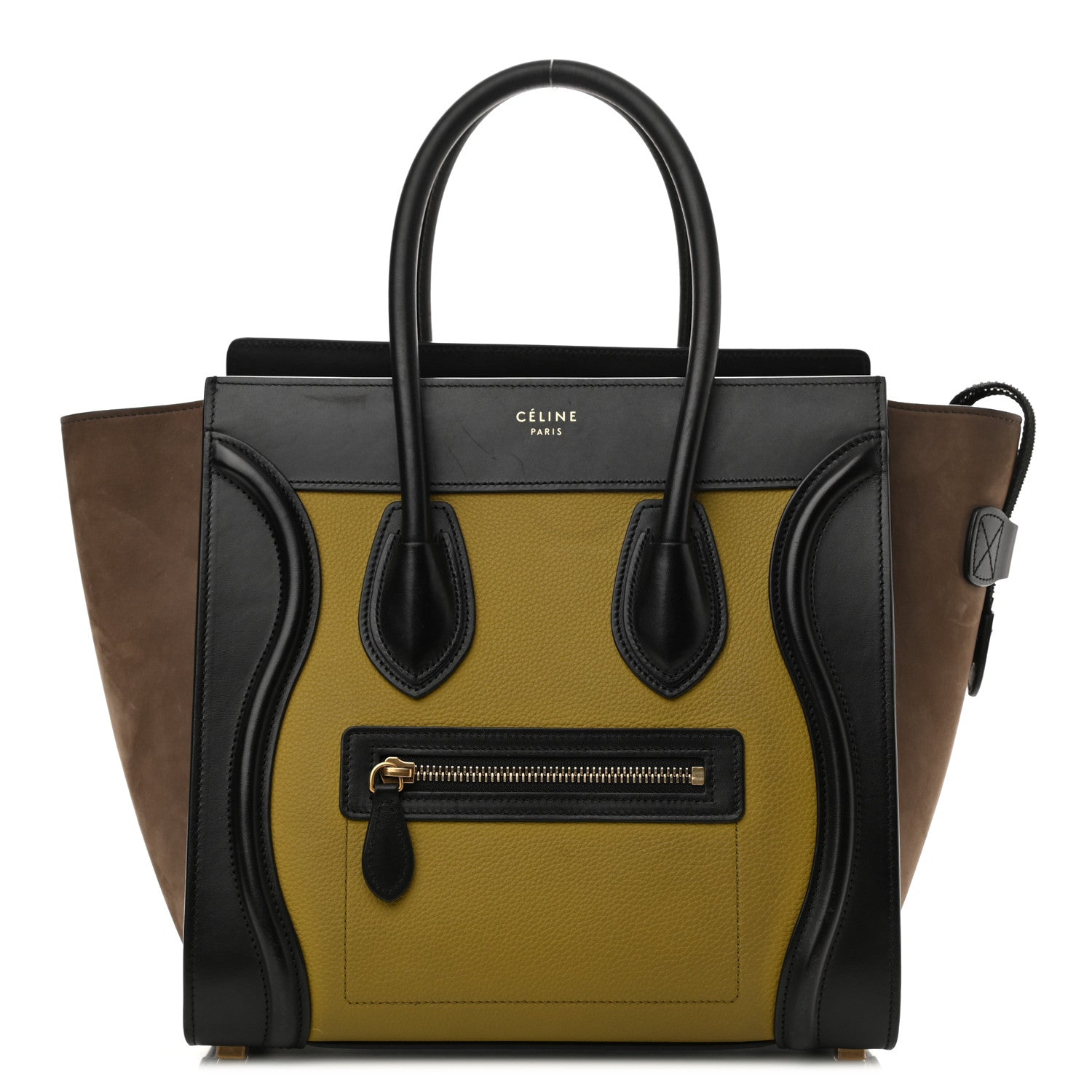 Celine Baby Grained Calfskin Nubuck Micro Tri-Color Luggage Olive ...