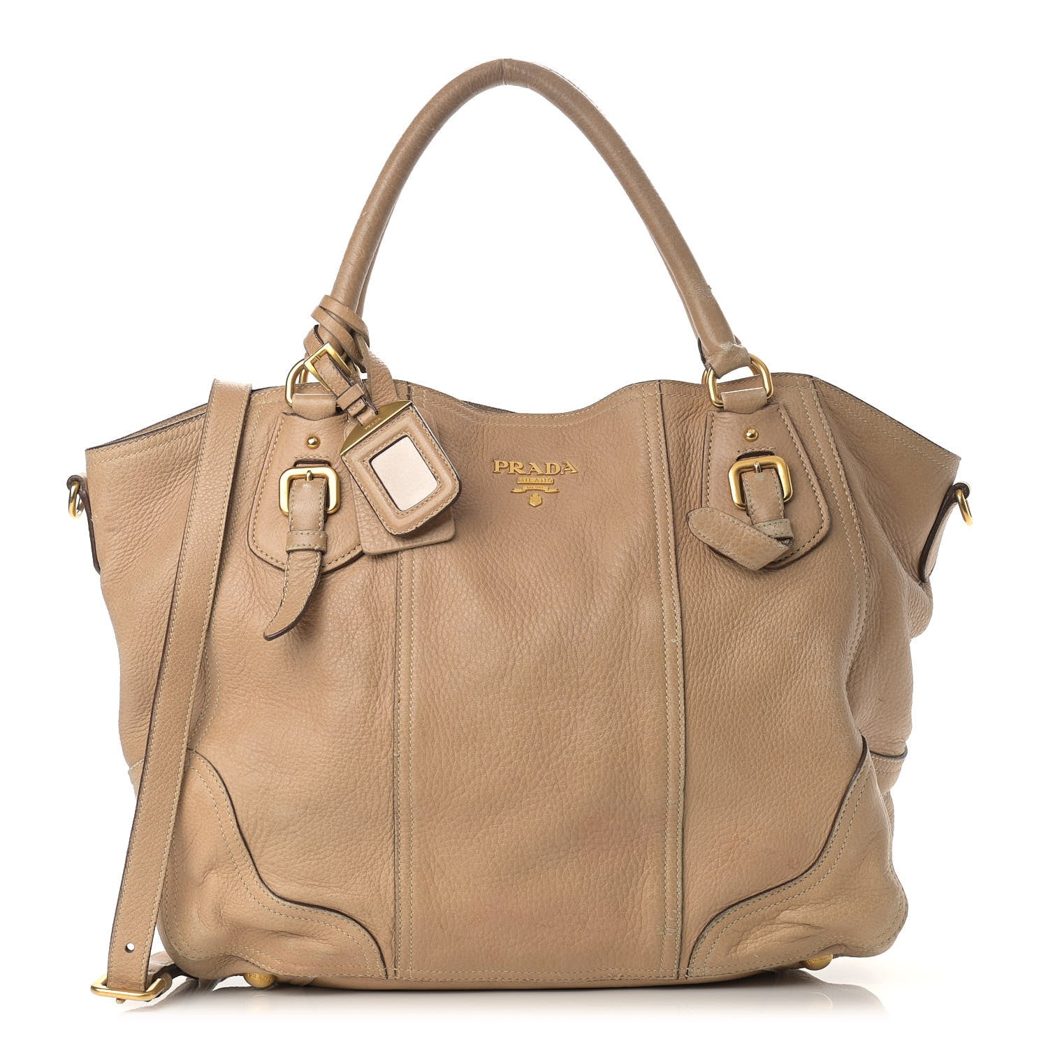 Prada Cervo Antik Shoulder Bag Naturale 871822 – FASHIONPHILE
