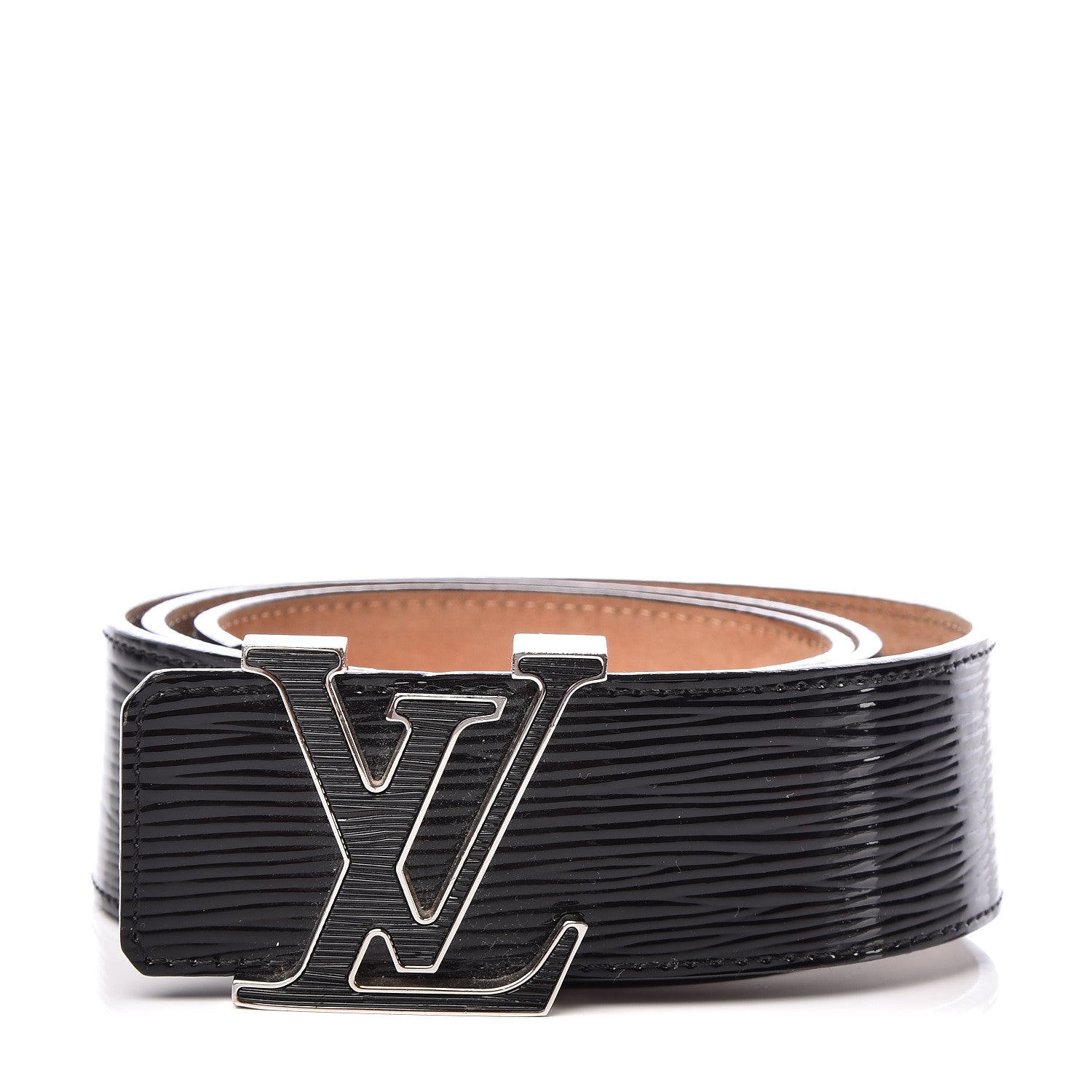 Louis Vuitton Epi Electric 40mm LV Initiales Belt 85 34 Black 482636 ...