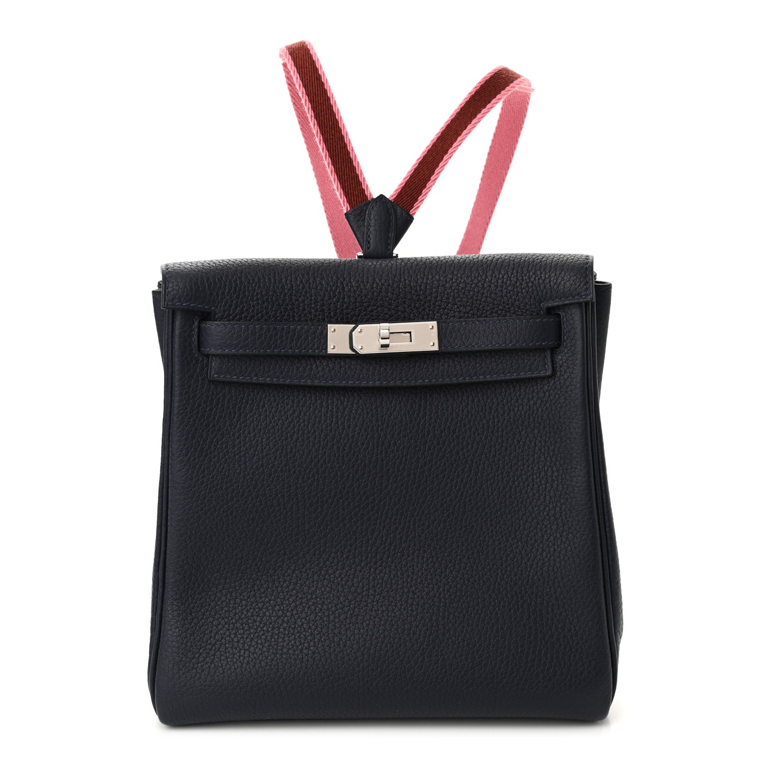 Hermes Taurillon Clemence Kelly Ado Backpack Bleu Nuit Rose D'ete Rouge ...