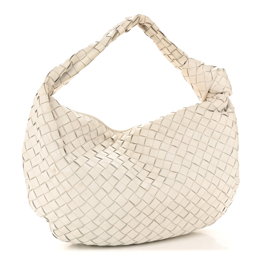 Bottega Veneta Nappa Intrecciato Small Jodie White 1805704 – FASHIONPHILE