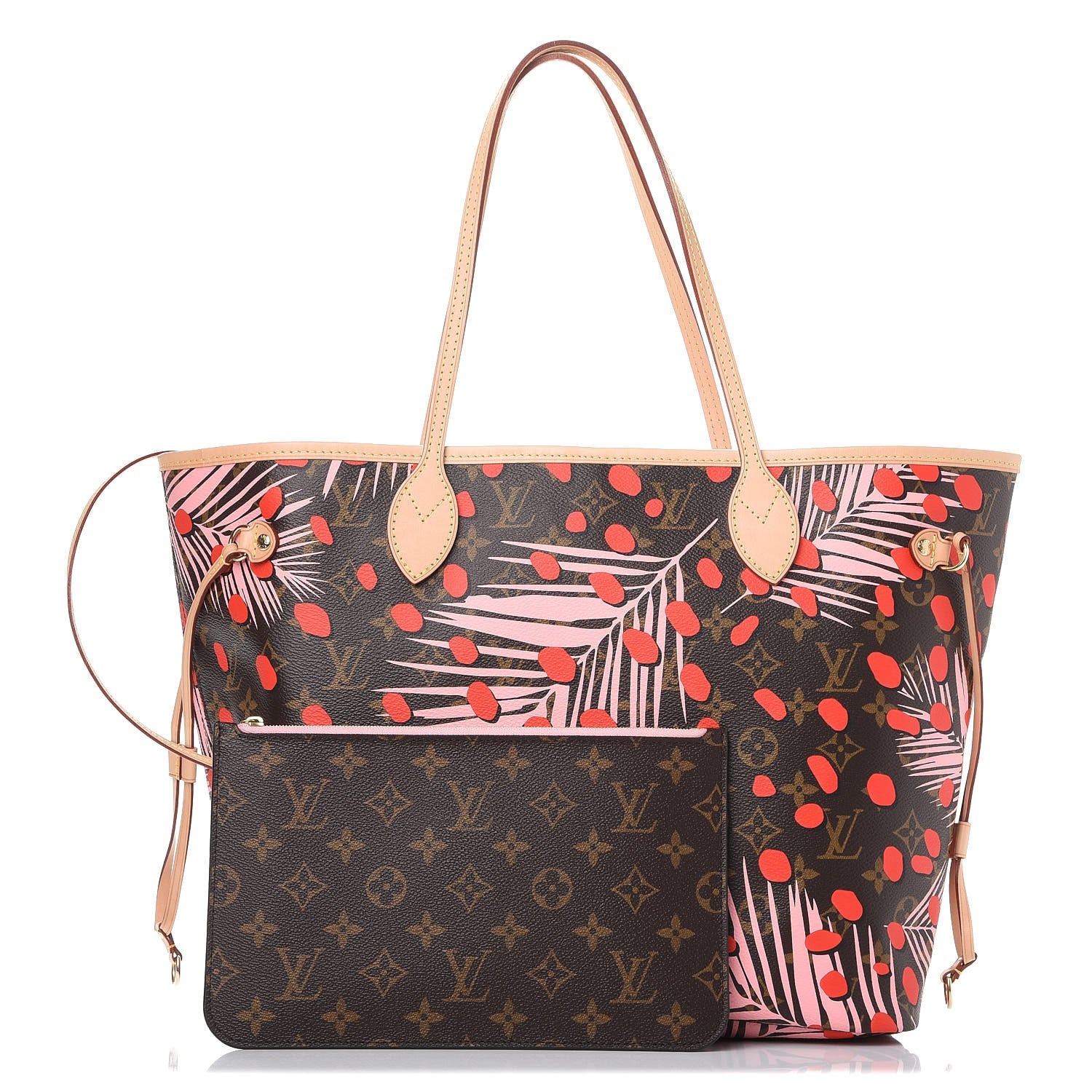 Louis Vuitton Monogram Jungle Dots Neo Neverfull MM Sugar Pink Poppy ...