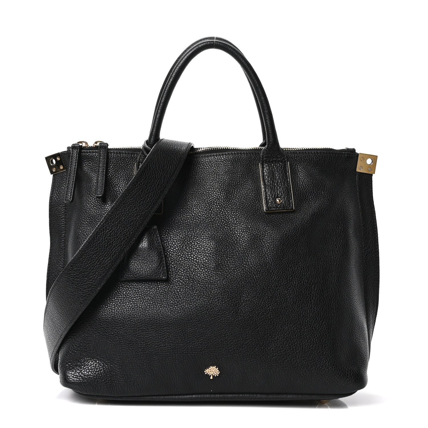 Mulberry Classic Grained Calfskin Small Alice Satchel Black 1766933 ...