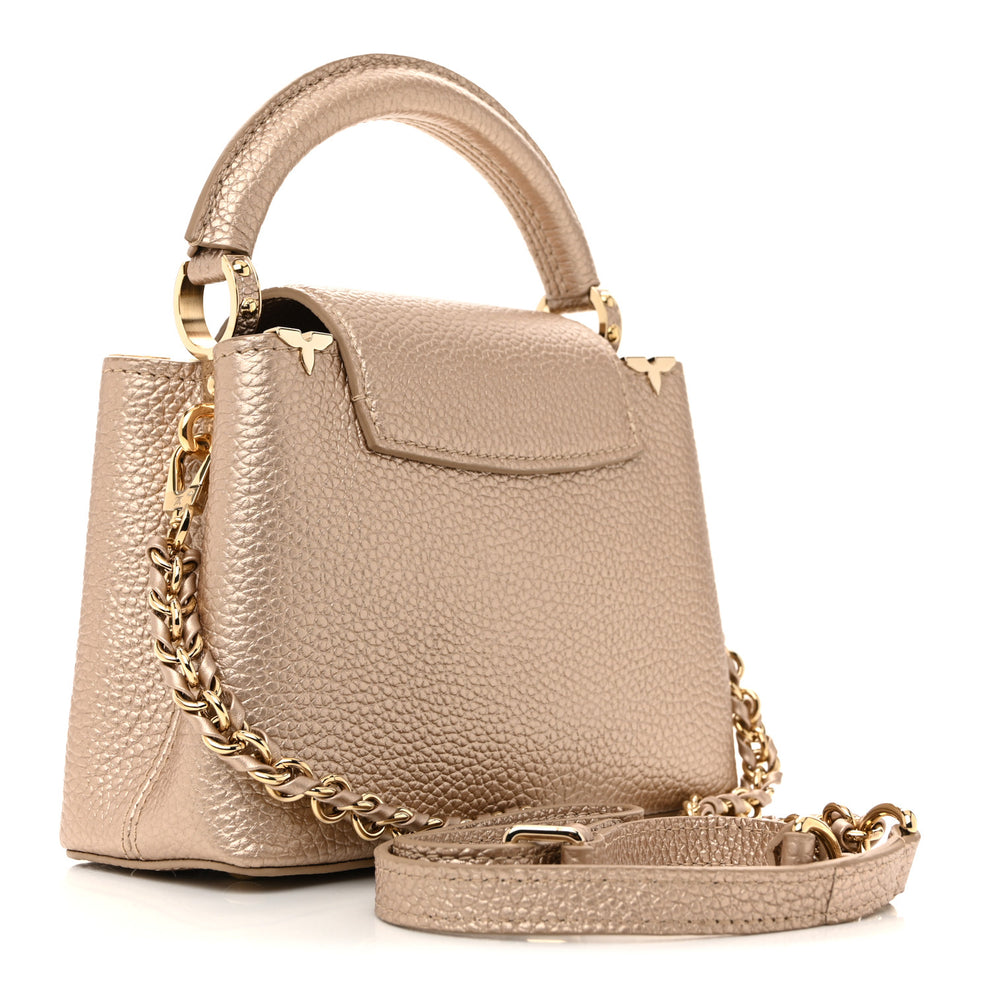 Louis Vuitton Metallic Taurillon Embellished Flower Crown Mini ...