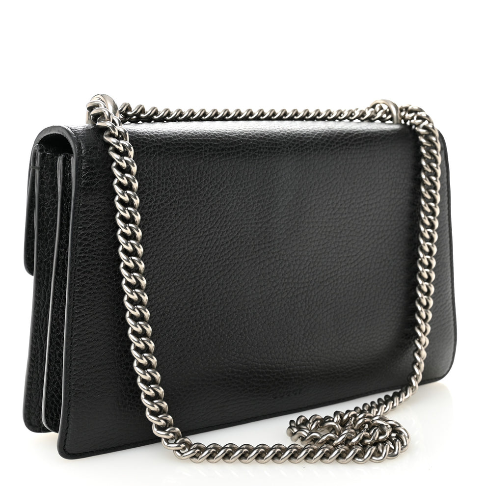 Gucci Pebbled Calfskin Small Dionysus Shoulder Bag Black 1791605 ...