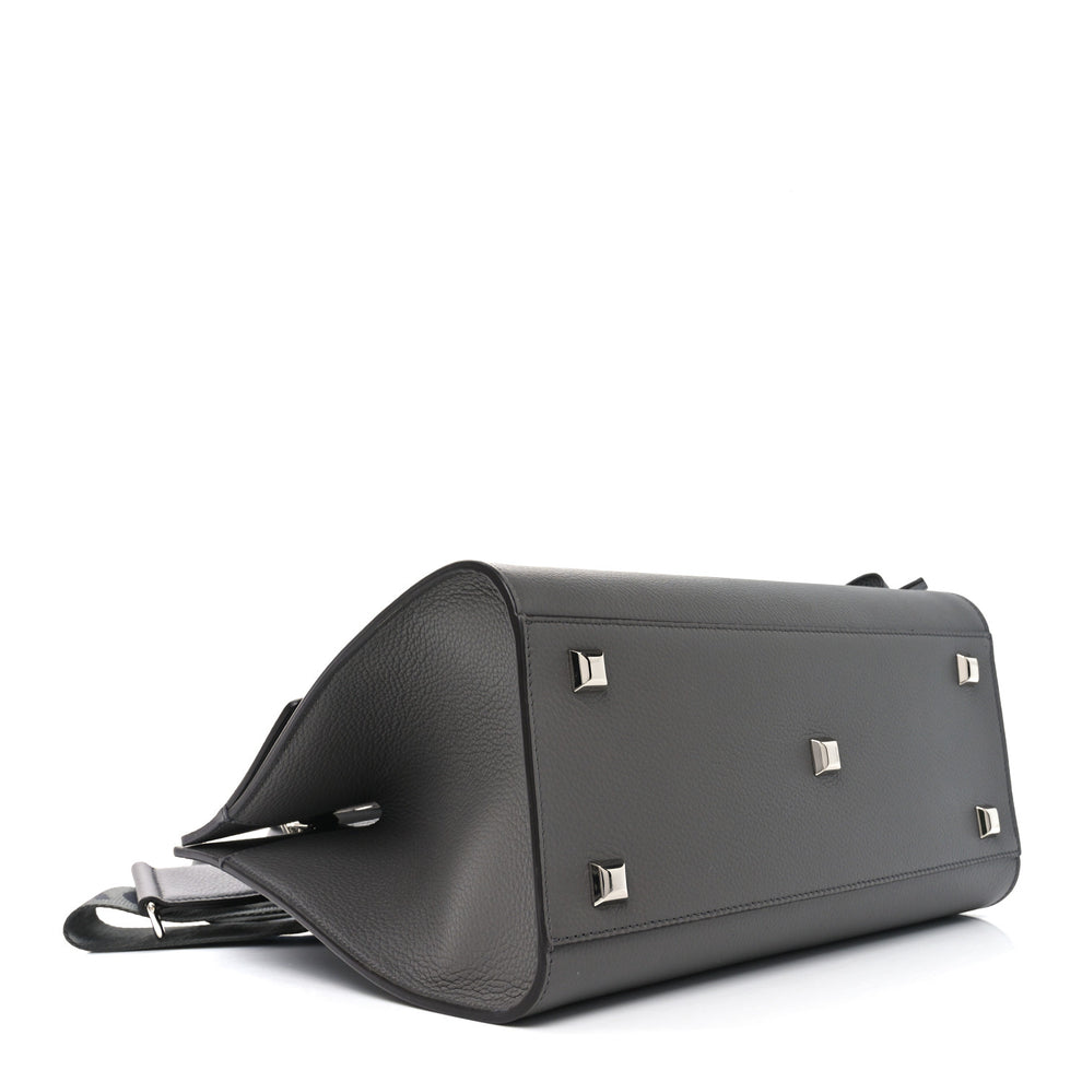 Salvatore Ferragamo Calfskin Medium Studio Soft Bag Grey 1780116 ...