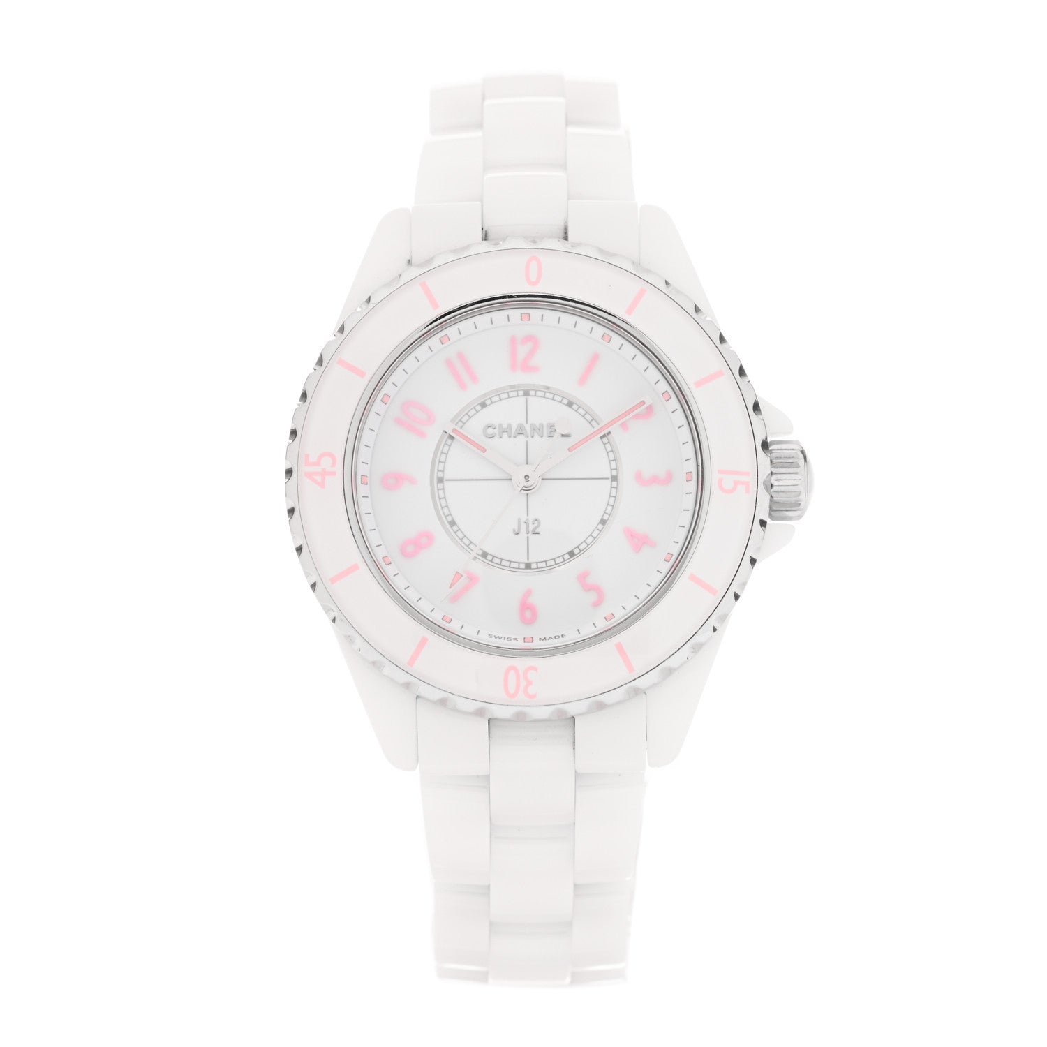 Chanel Stainless Steel Ceramic 33mm J12 Phantom Quartz Watch Pink ...