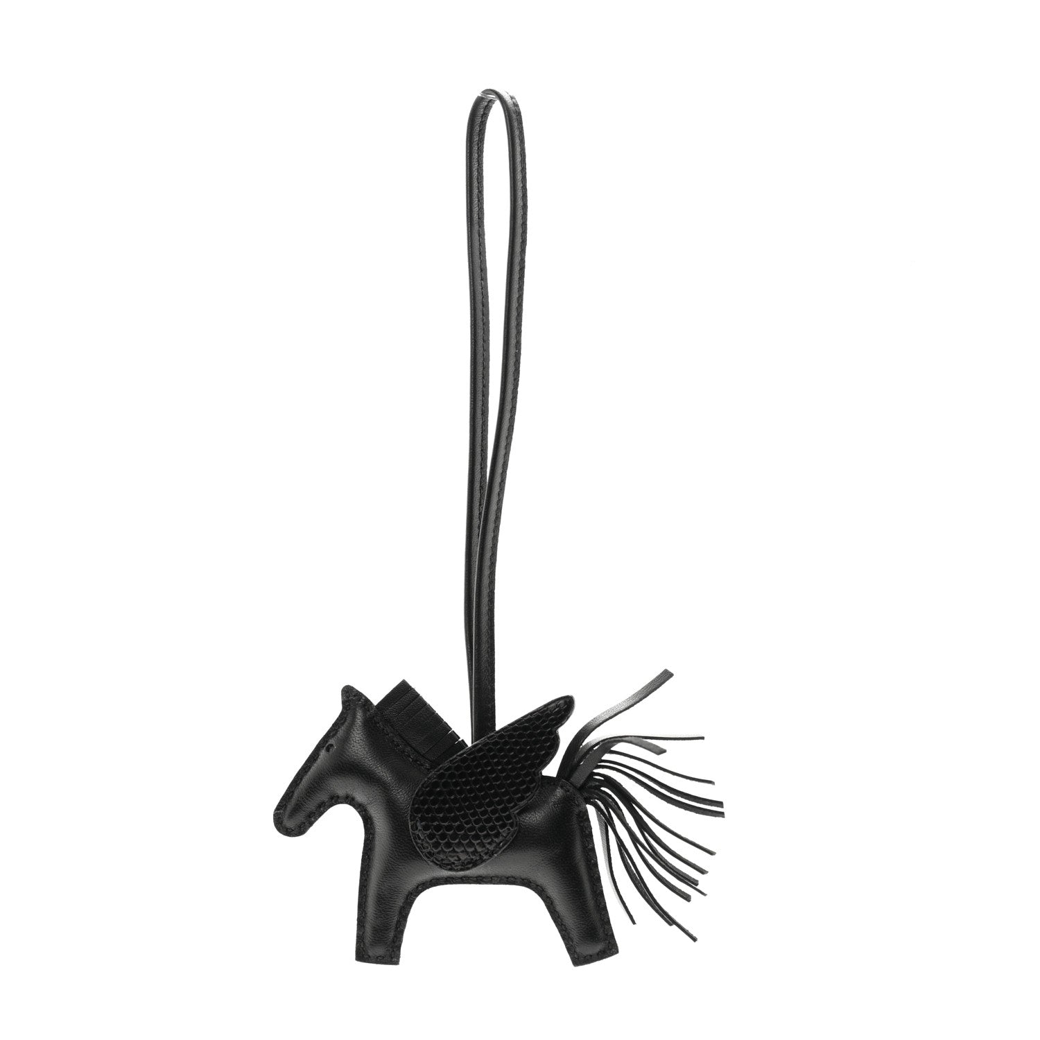 Hermes Milo Lambskin Lizard Touch Grigri Rodeo Pegase Horse Bag Charm ...