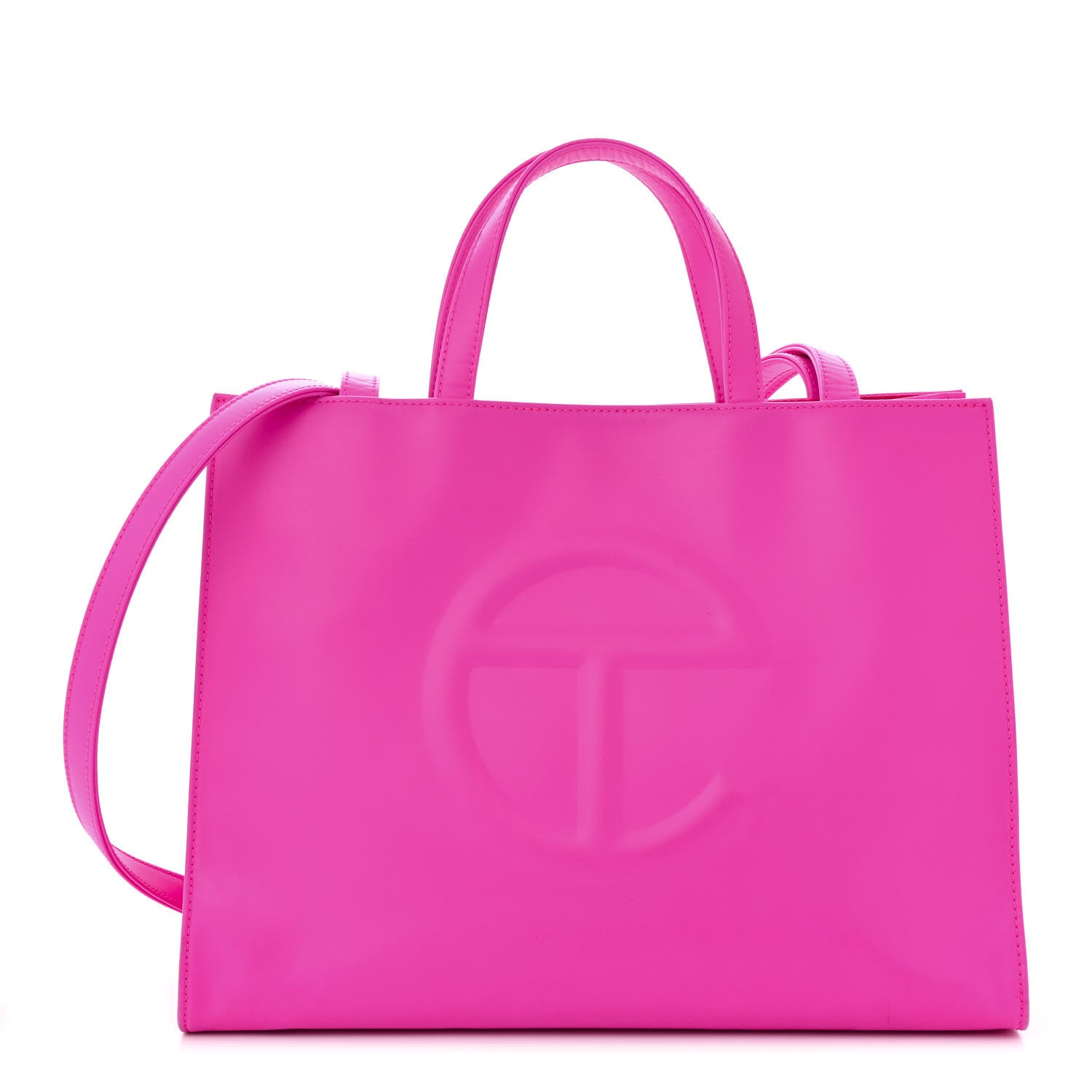 Telfar Vegan Leather Medium Shopping Bag Azalea 1564797 – FASHIONPHILE