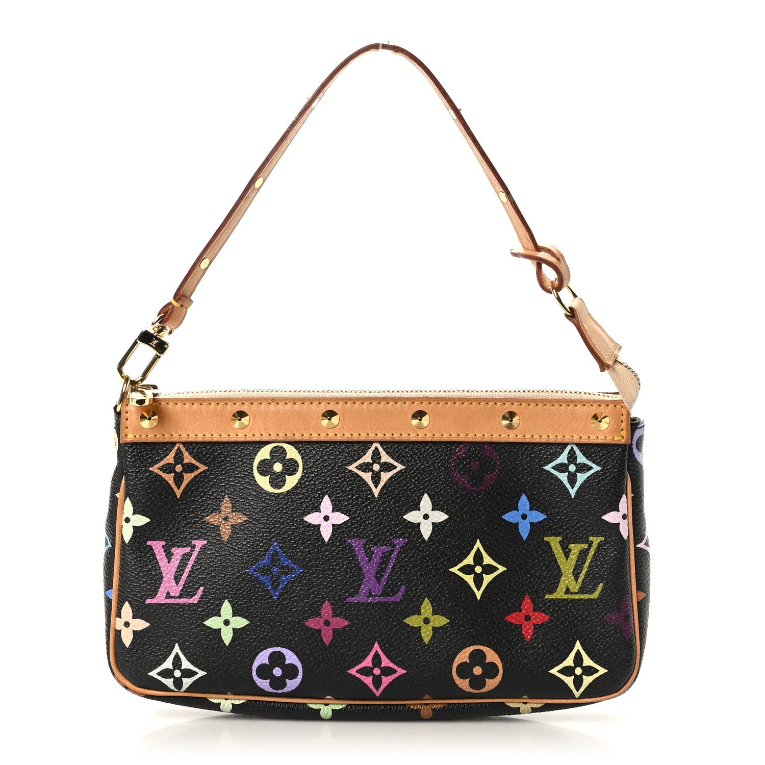 Louis Vuitton Monogram Multicolor Pochette Accessories Black 1416478 ...