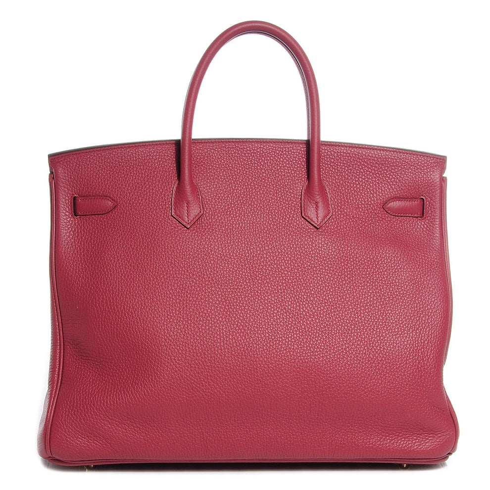 Hermes Taurillon Clemence Birkin 40 Bois de Rose 89932 – FASHIONPHILE