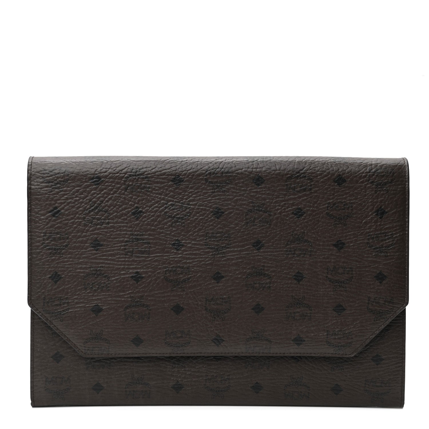 MCM Visetos Envelope Clutch Brown 924612 – FASHIONPHILE