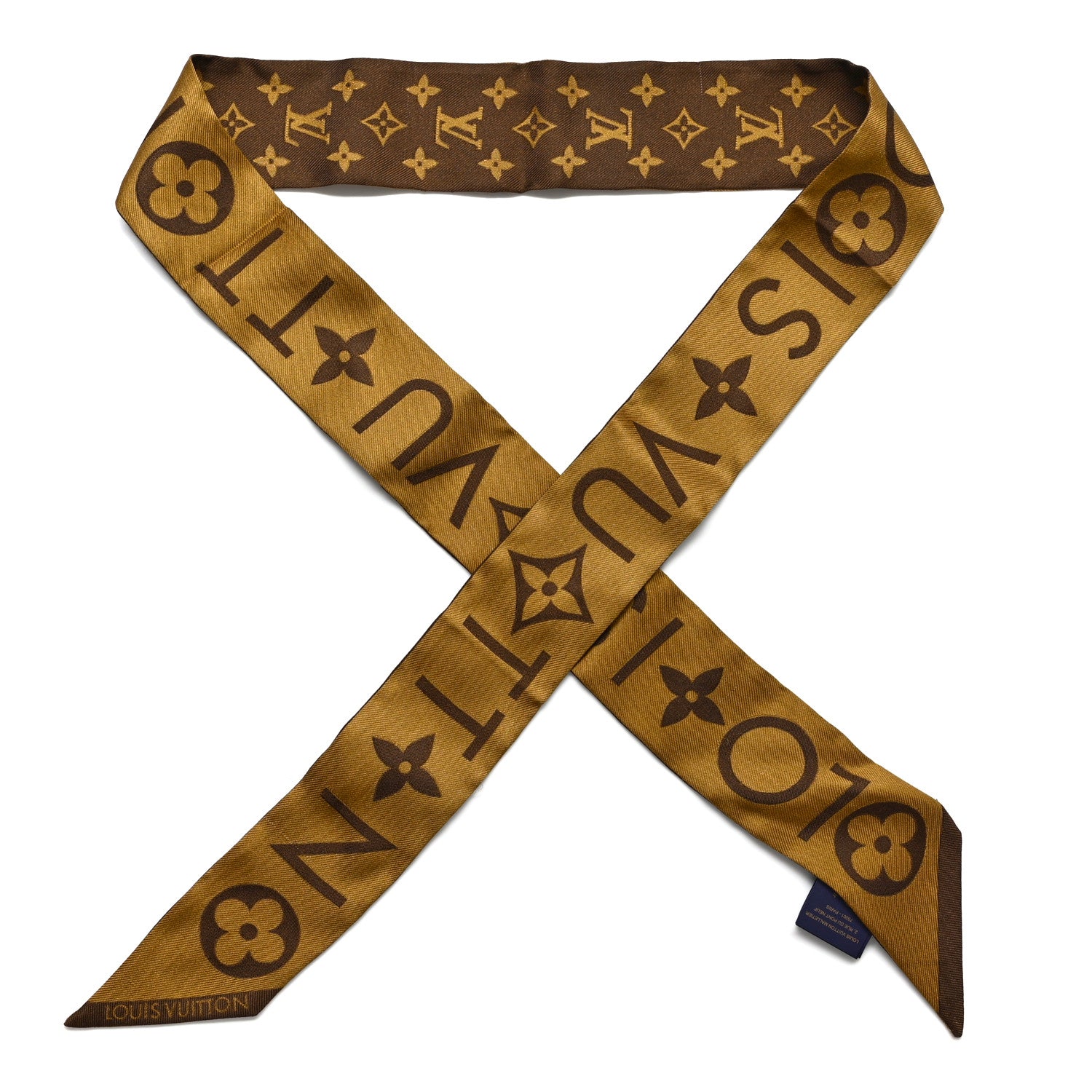 Louis Vuitton Silk Monogram Infinity BB Bandeau Brown 1567925 ...