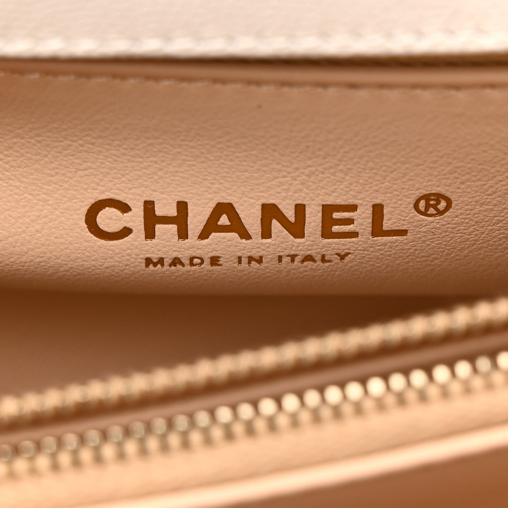Chanel Caviar Quilted Small Coco Handle Flap White 1784923 – FASHIONPHILE