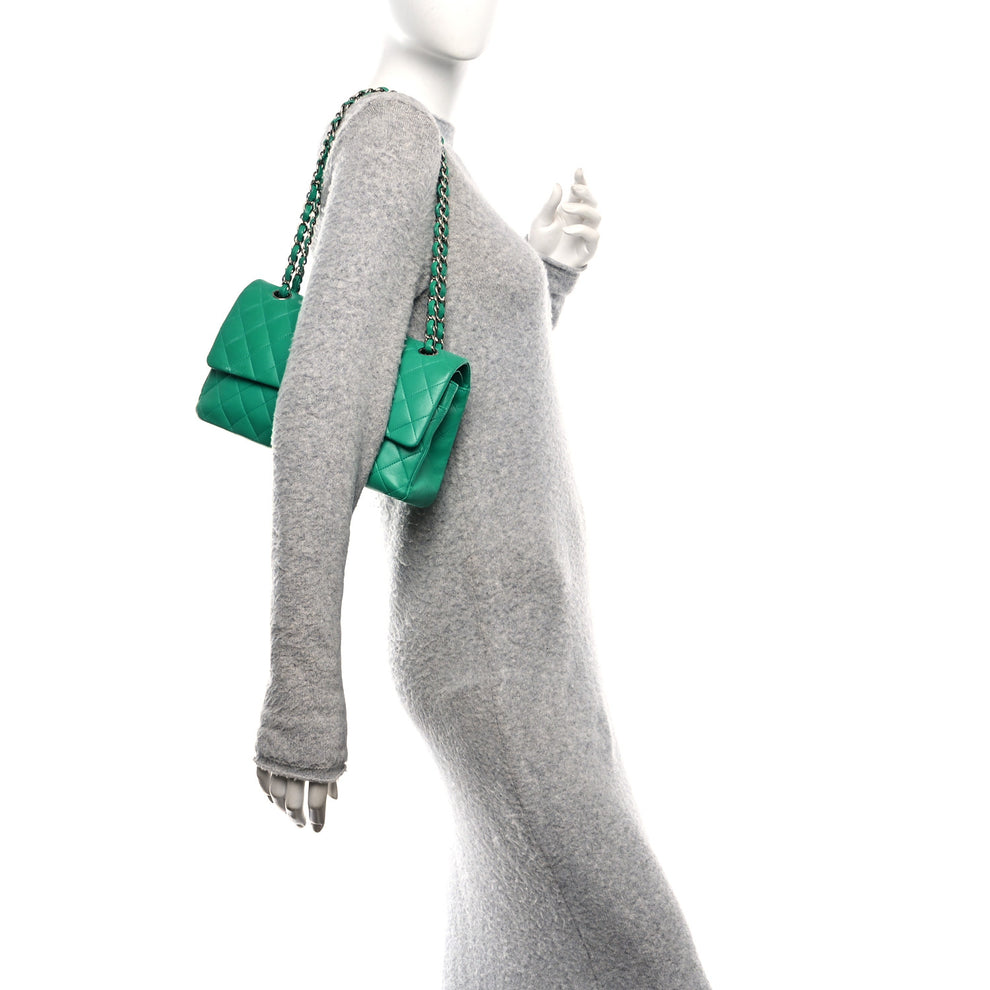 Chanel Lambskin Quilted Medium Double Flap Green 1785442 – FASHIONPHILE