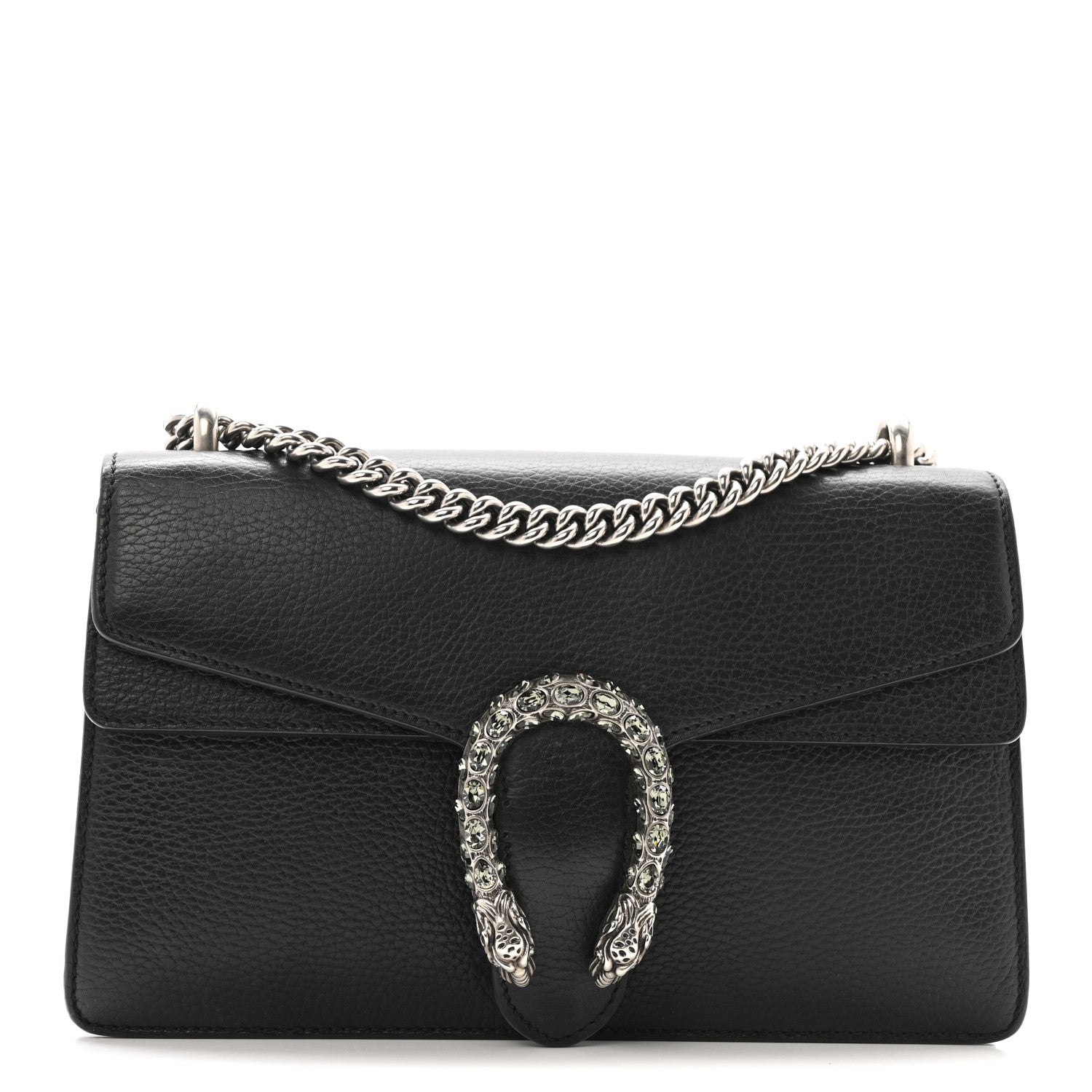 Gucci Pebbled Calfskin Small Dionysus Shoulder Bag Black 1805354 ...