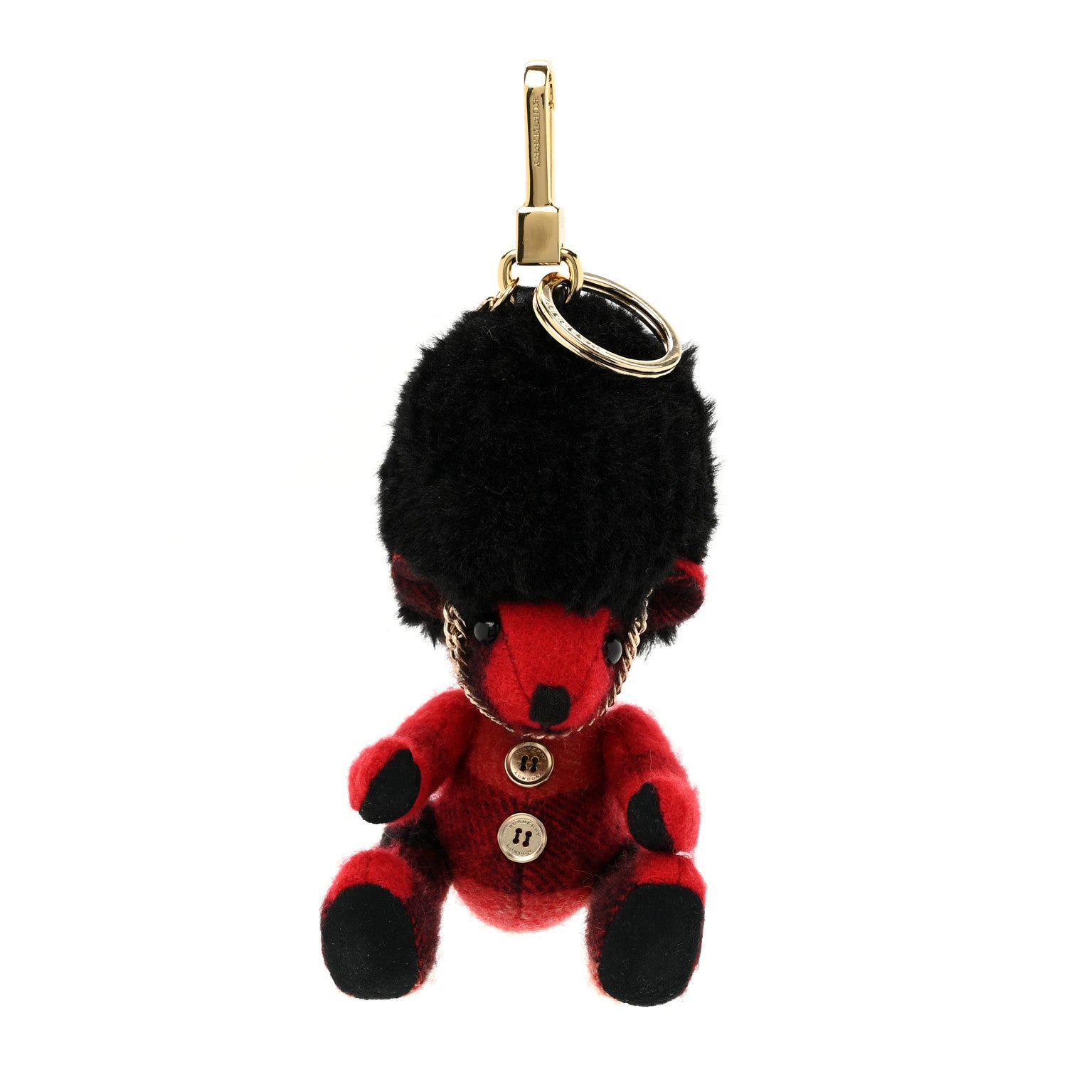 Burberry Cashmere Check Busby Thomas Bear Keychain Charm Parade Red ...