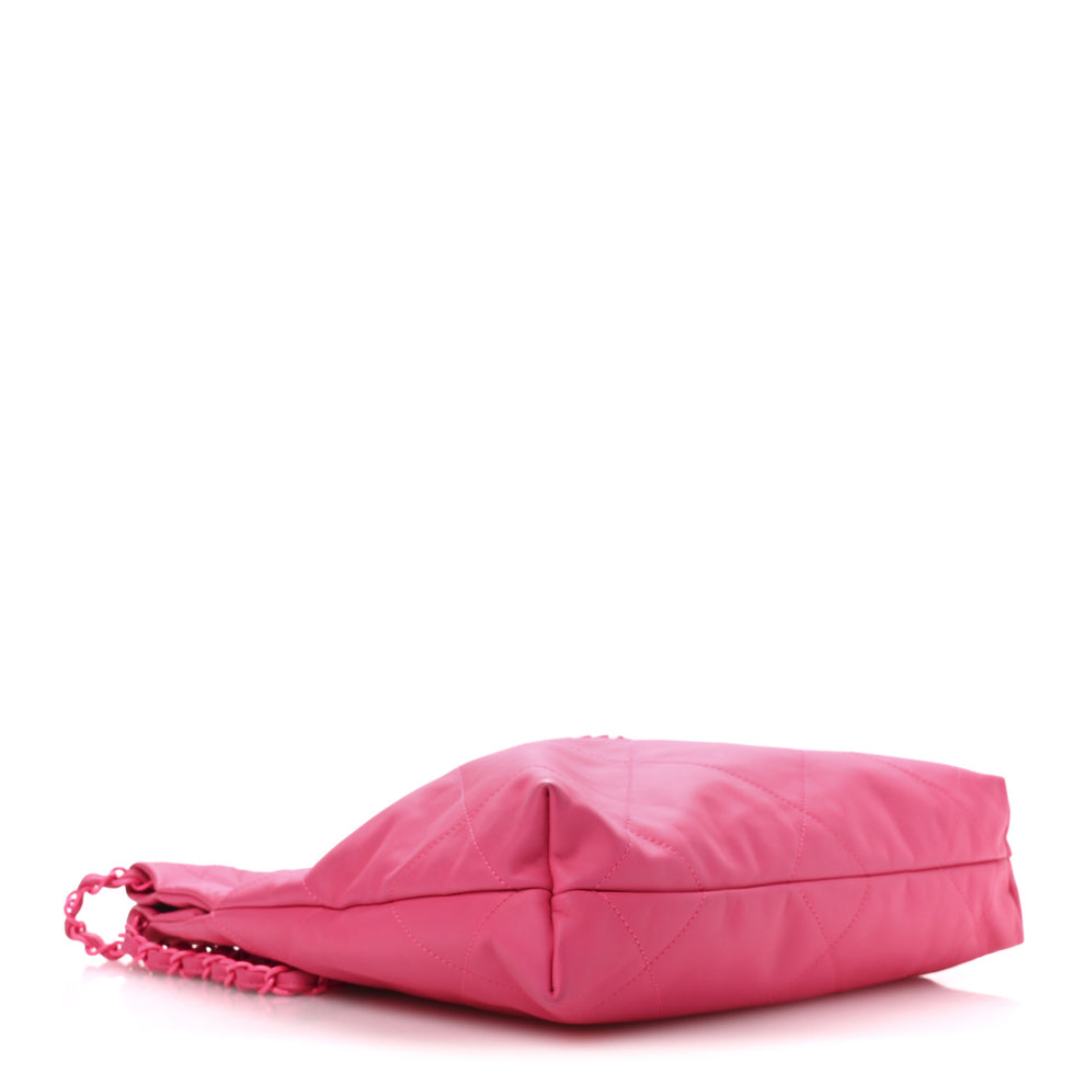 Chanel Matte Calfskin Quilted Monochrome Small Chanel 22 Fuchsia ...