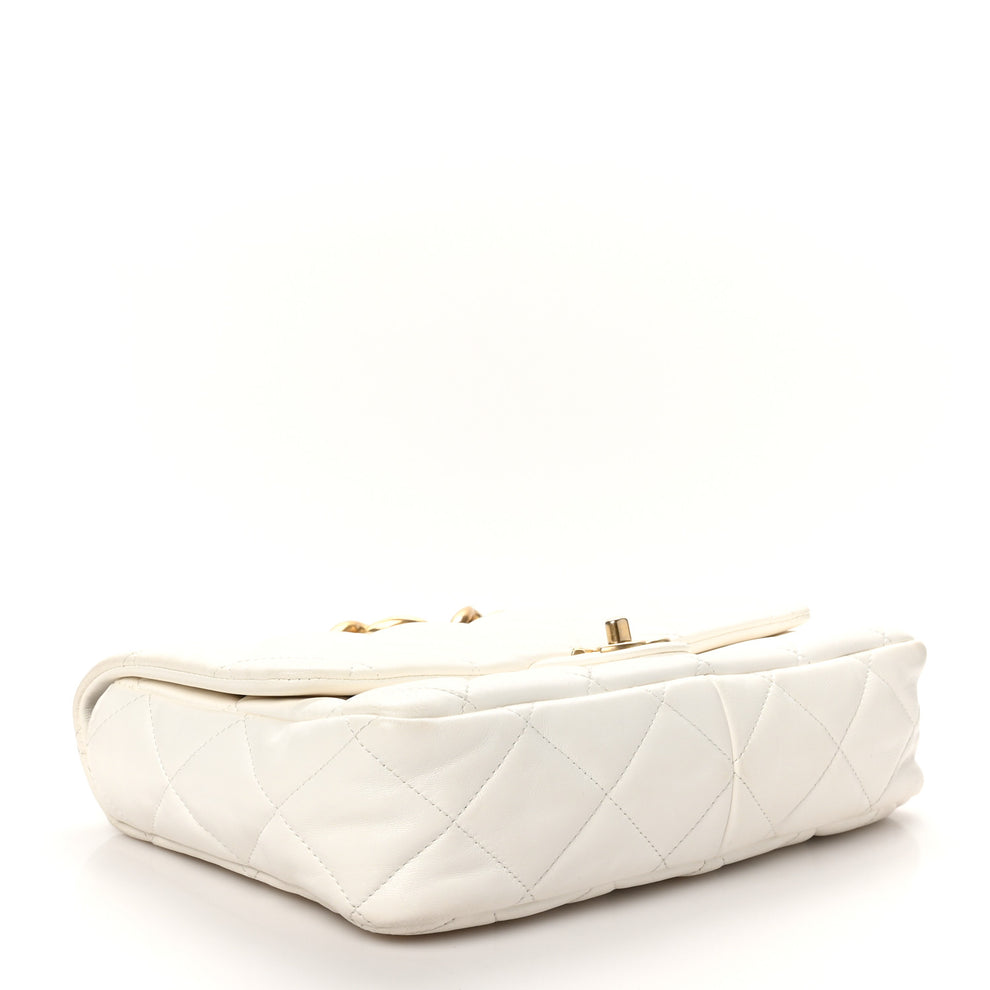 Chanel Lambskin Quilted Large CC Funky Town Flap White 1649135 ...
