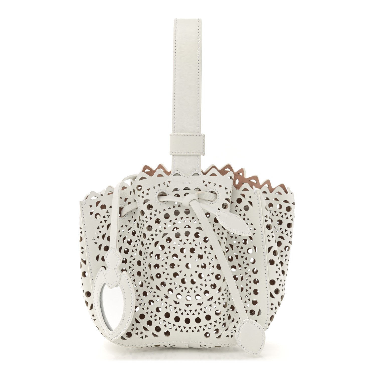 Alaia Lux Calfskin Vienne Rose-Marie 19 Bag White 1726336 – FASHIONPHILE