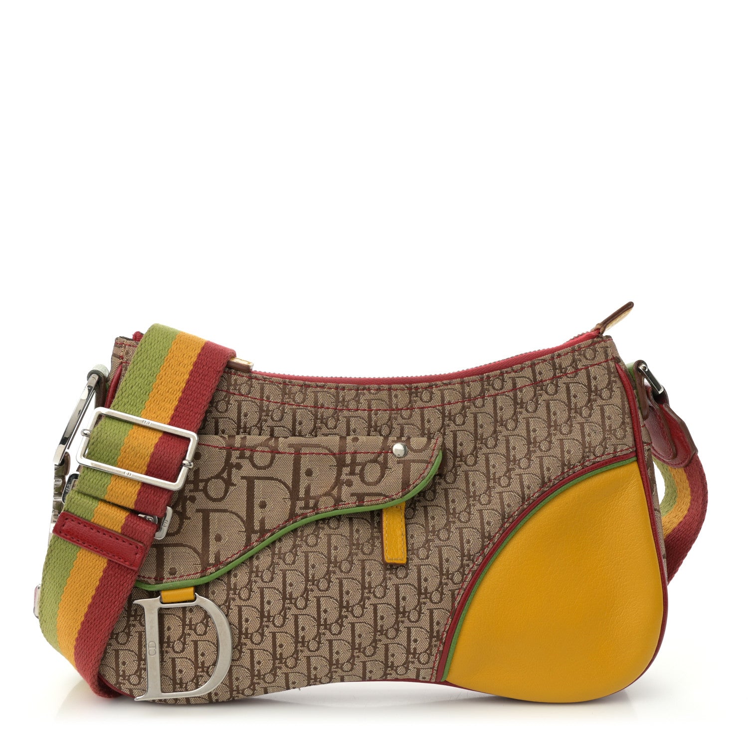 Christian Dior Monogram Rasta Double Saddle Beige 1753060 – FASHIONPHILE