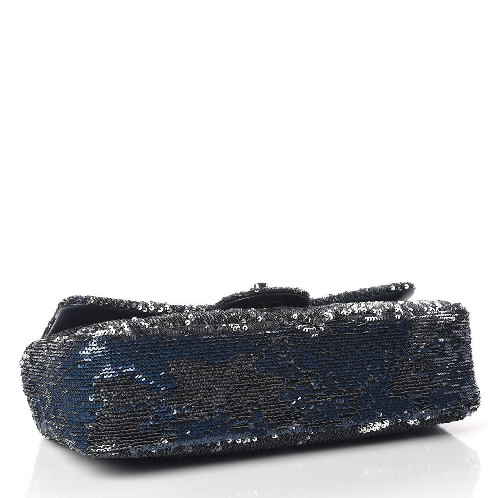 Chanel Sequin Medium Coco Cuba Single Flap Blue 417178 – FASHIONPHILE