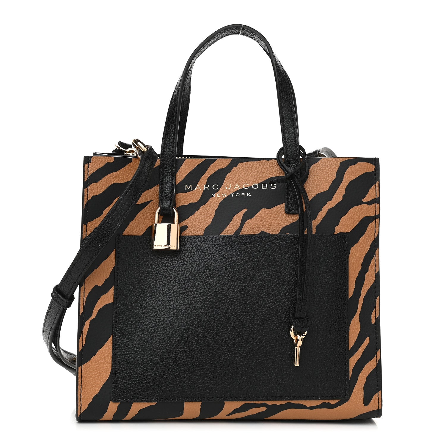 Marc Jacobs Calfskin Tiger Print Mini Grid Tote Bag 942183 – FASHIONPHILE