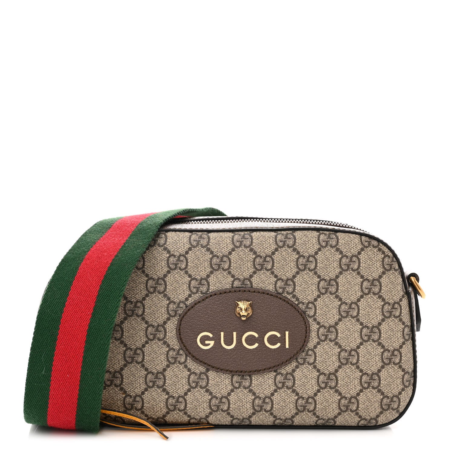 Gucci GG Supreme Monogram Web Neo Vintage Shoulder Bag Beige New Acero ...