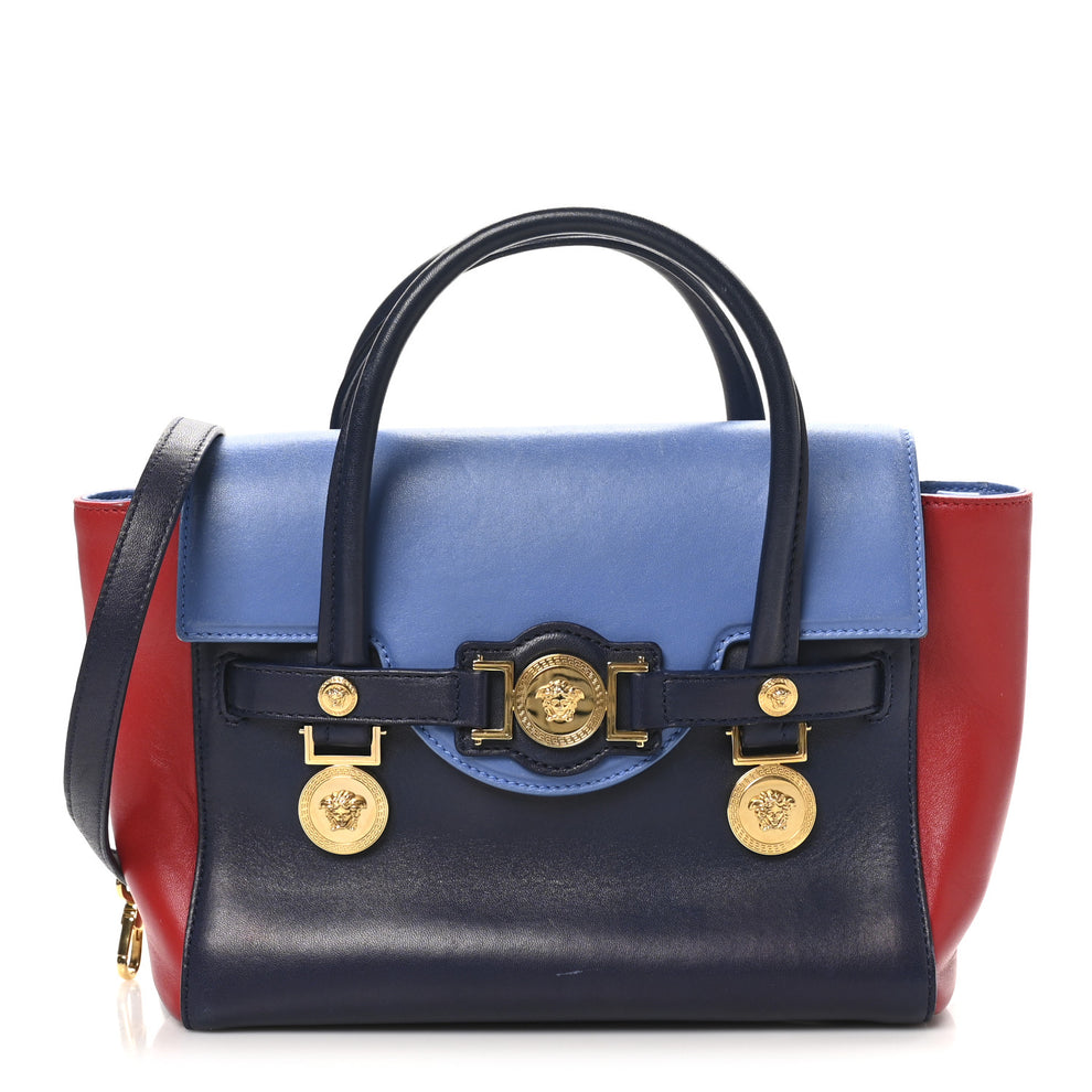 Versace Nappa Signature Bag Blue Multicolor 1752299 – FASHIONPHILE