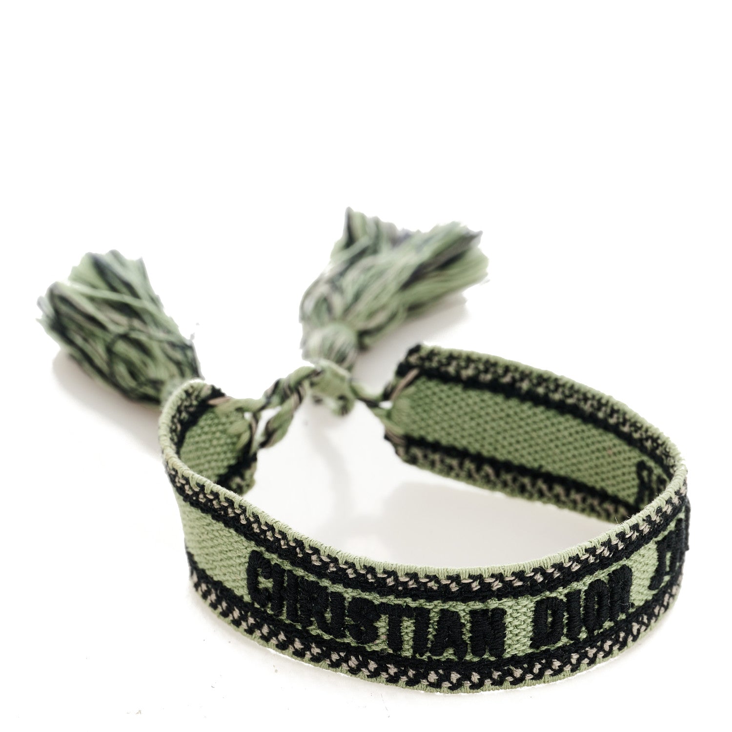 Christian Dior Woven Cotton J'Adior Friendship Bracelet Green 1412036 ...