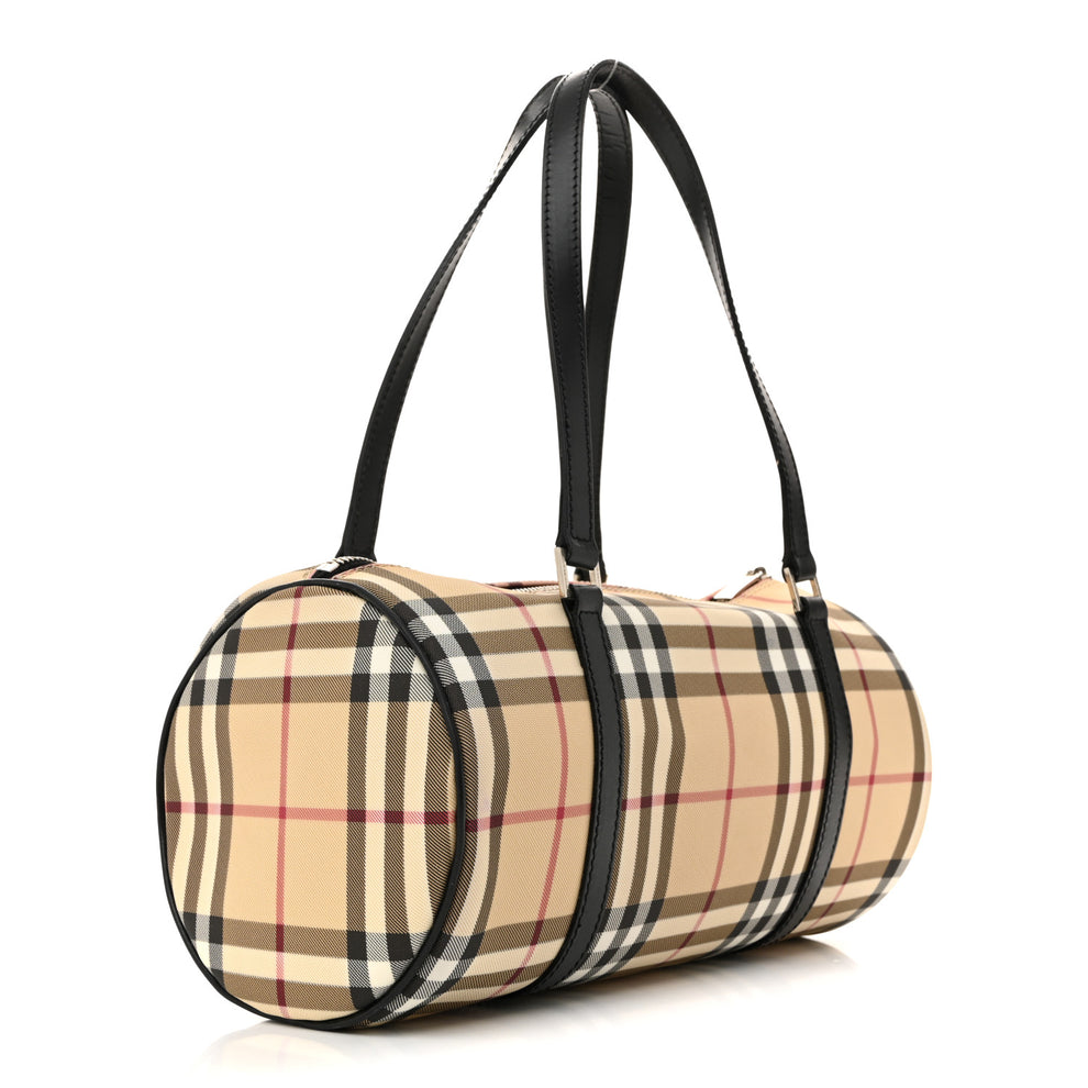Burberry Nova Check Barrel Bag Black 1781692 – FASHIONPHILE
