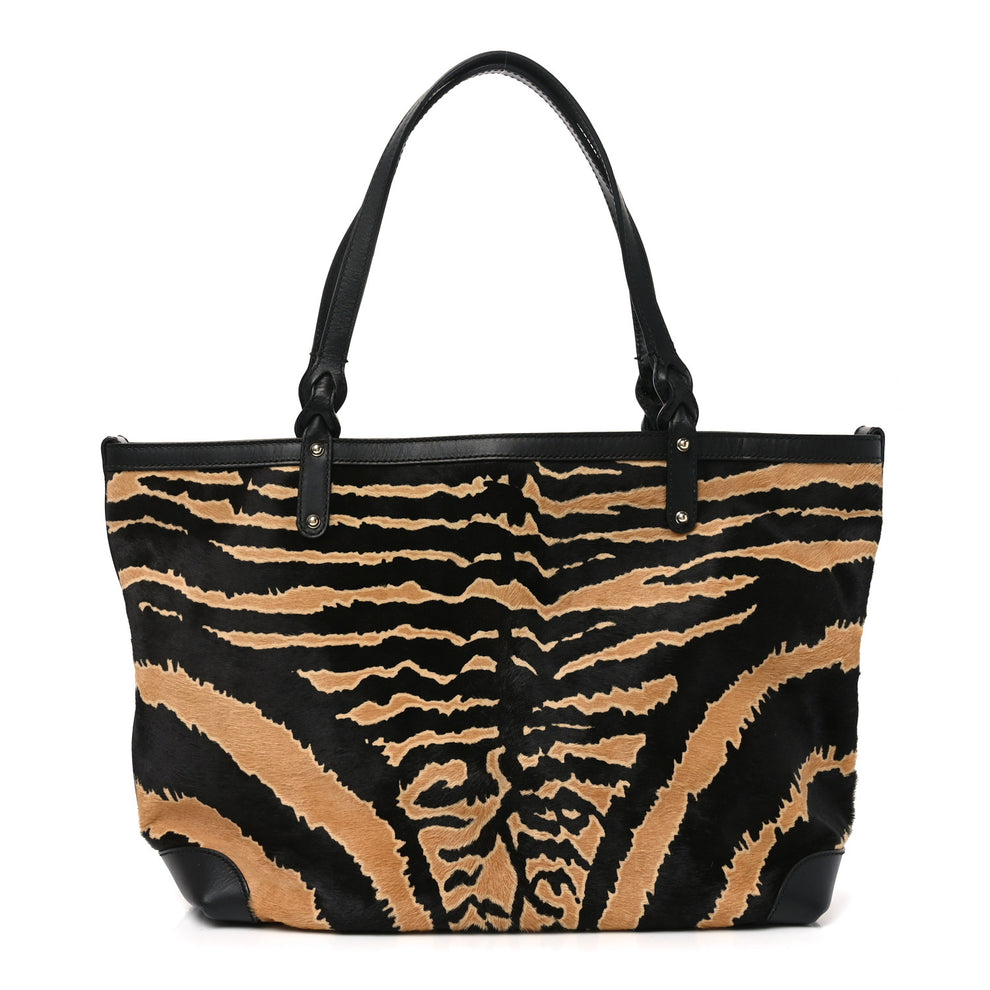 Gucci Calf Hair Zebra Print Medium Craft Tote Black 1788586 – FASHIONPHILE
