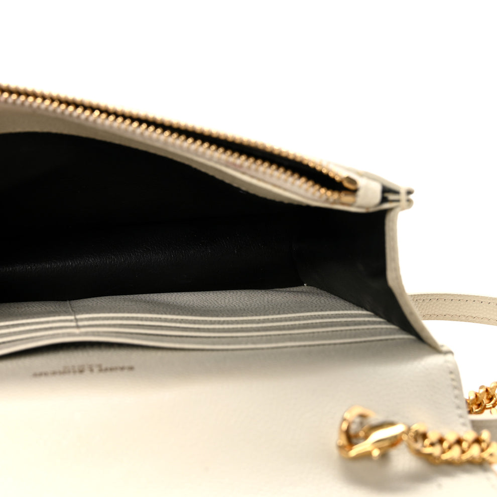 Saint Laurent Grain De Poudre Matelasse Chevron Monogram Envelope Chain ...