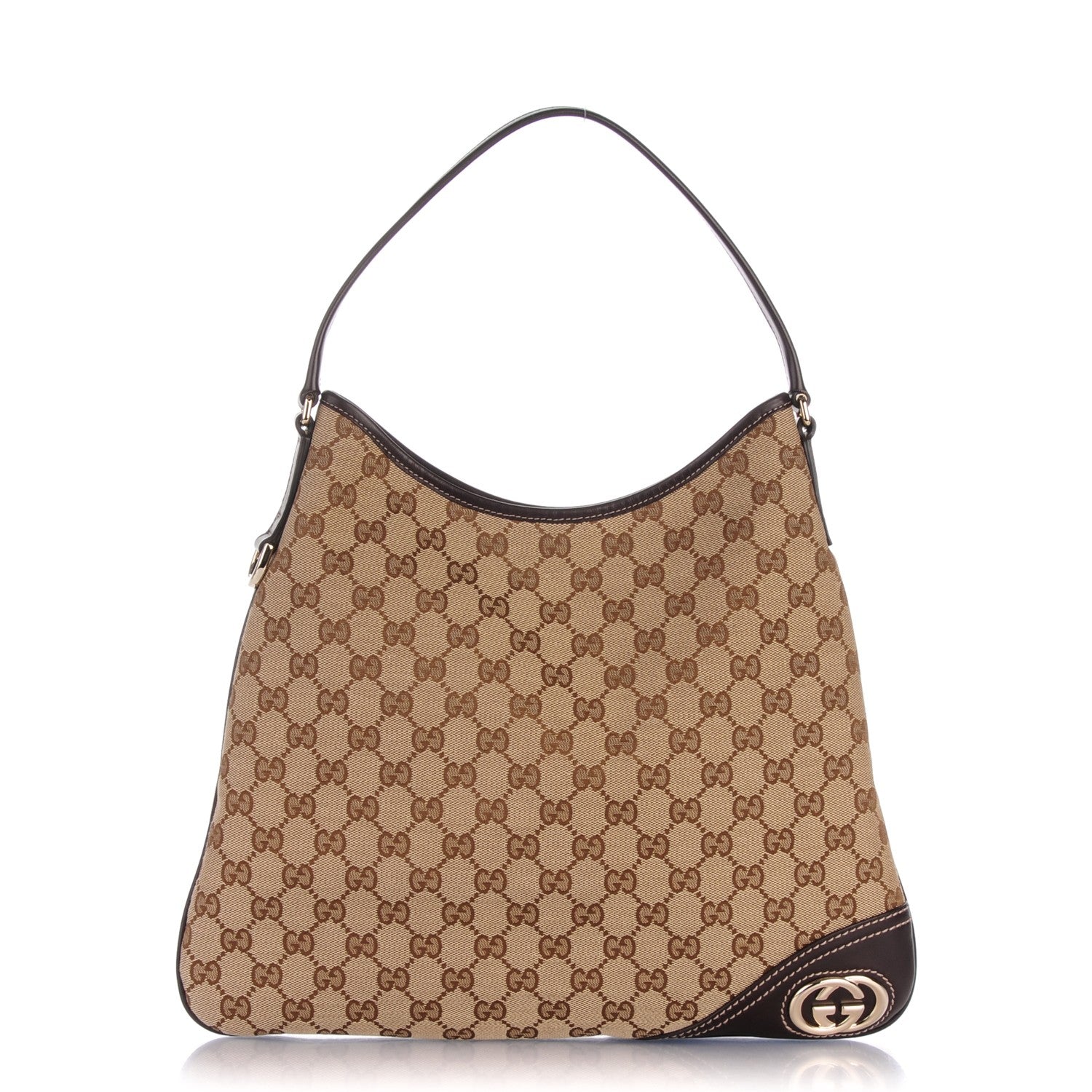 Gucci Monogram Medium New Britt Hobo Dark Brown 171455 – FASHIONPHILE