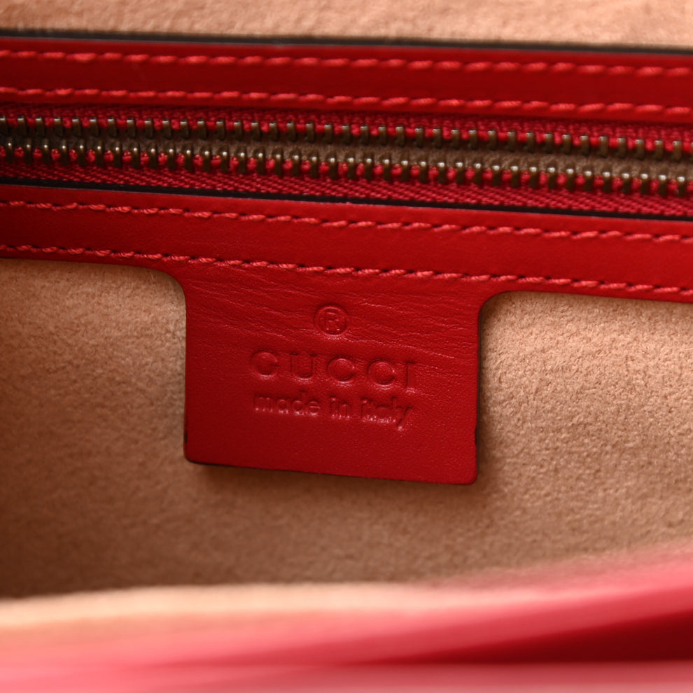 Gucci Calfskin Sylvie Web Small Queen Margaret Top Handle Bag Blue ...