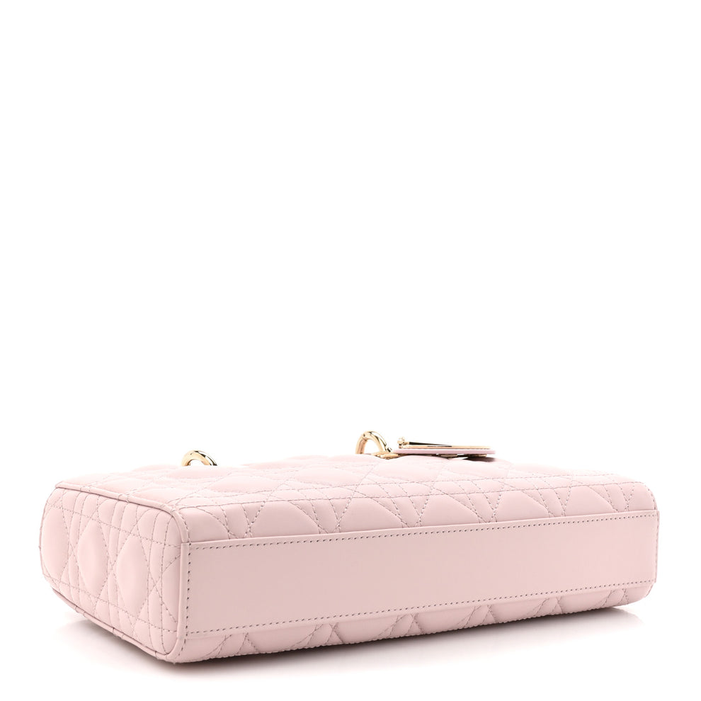 Christian Dior Lambskin Cannage Medium Lady D-Joy Light Pink 1799604 ...